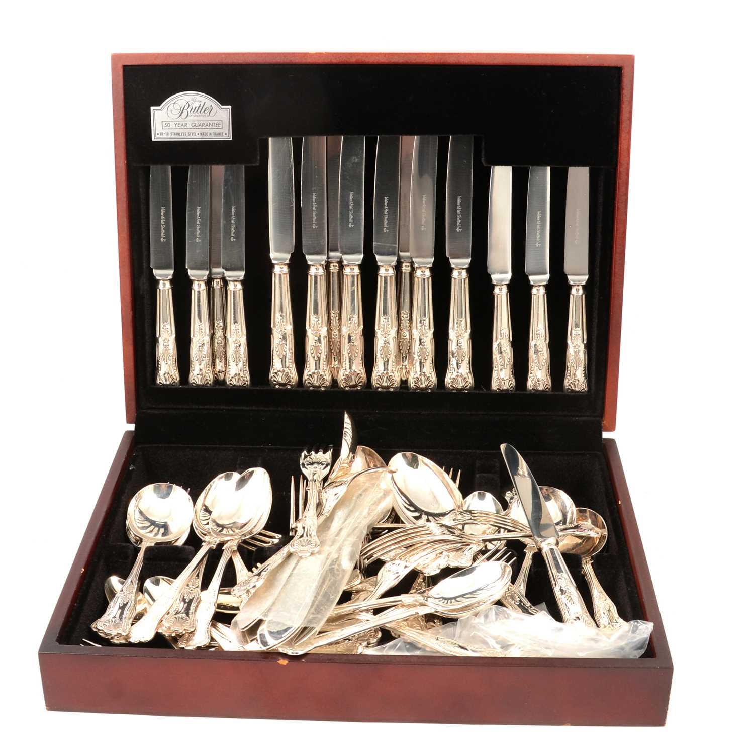 Lot 226 - Butler canteen of silver plated cutlery,