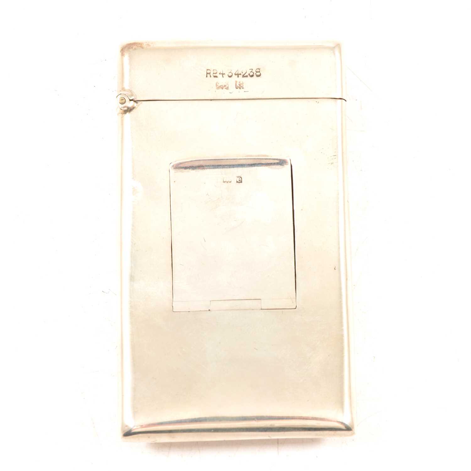 Lot 280 - Edwardian silver combination card and stamp