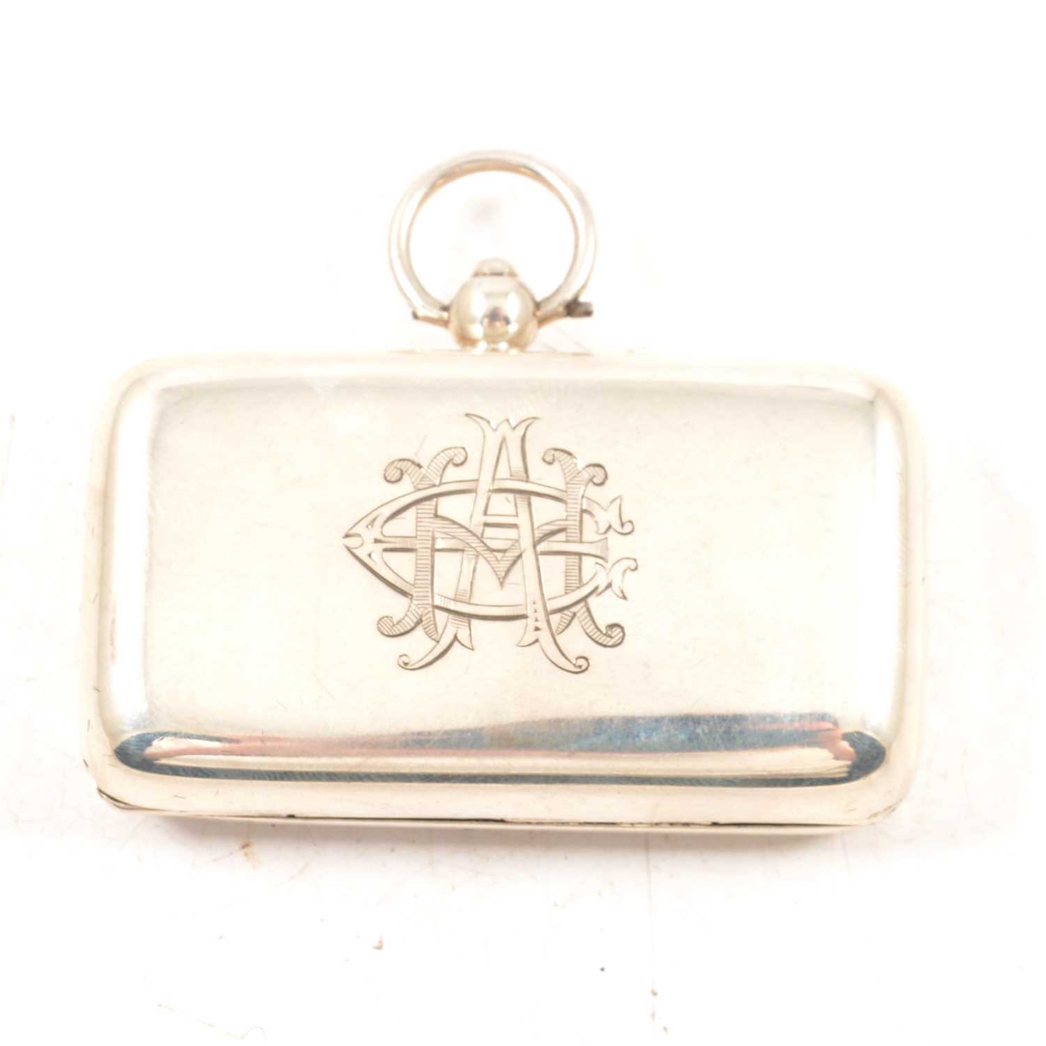 Lot 282 - George V silver double Sovereign coin case,