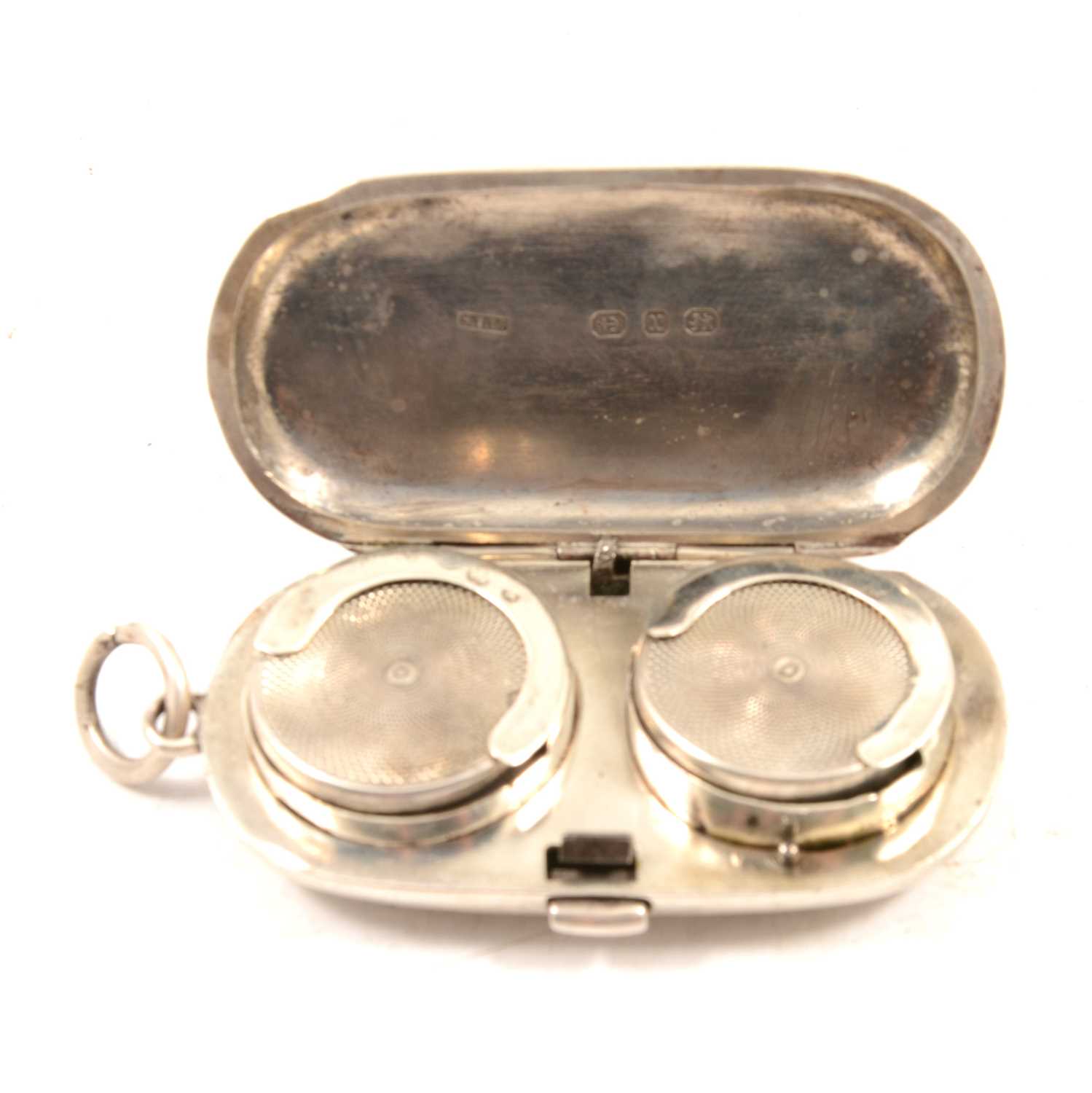 Lot 297 - Victorian silver double Sovereign coin case,