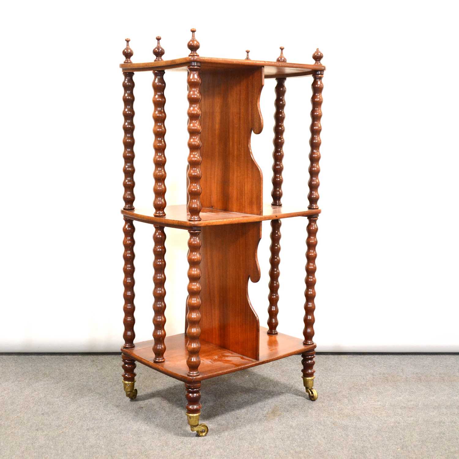 Lot 430 - Victorian walnut whatnot,