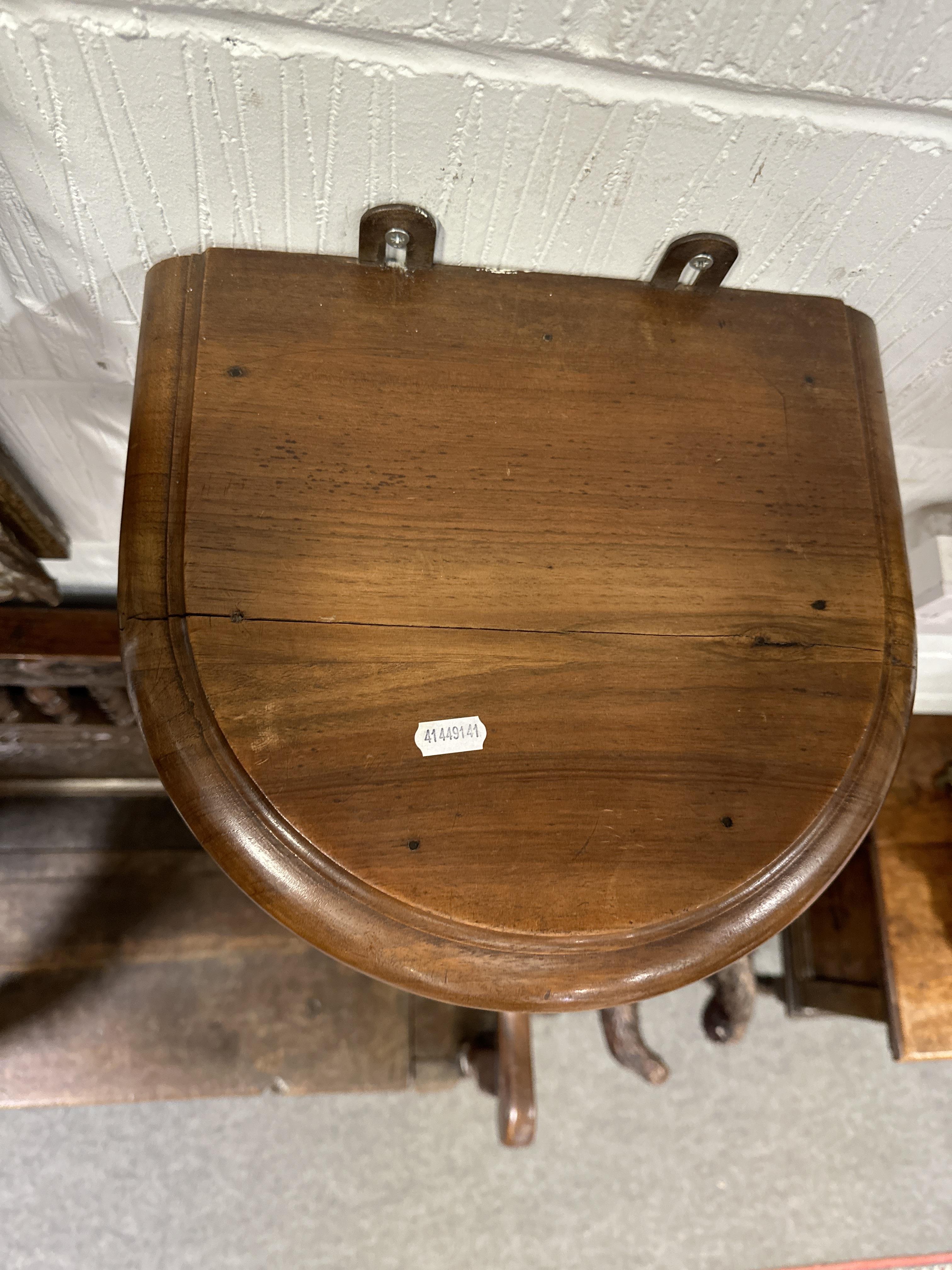 Lot 647 - Victorian walnut clock bracket,