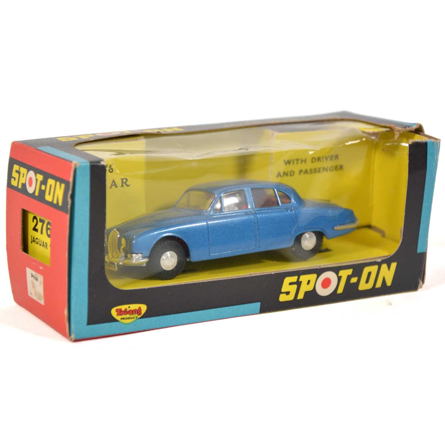 Lot 73 - Tri-ang Spot-on Toys model 276 Jaguar S, blue