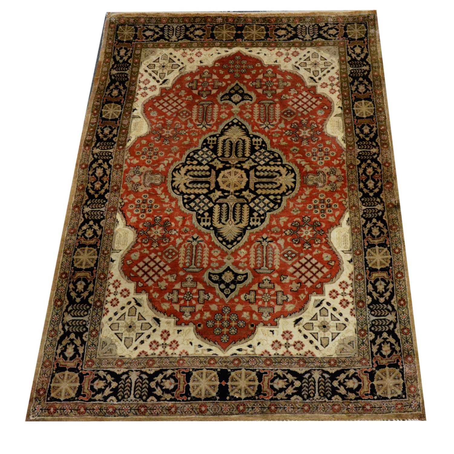 Lot 700 - Ghom silk rug,