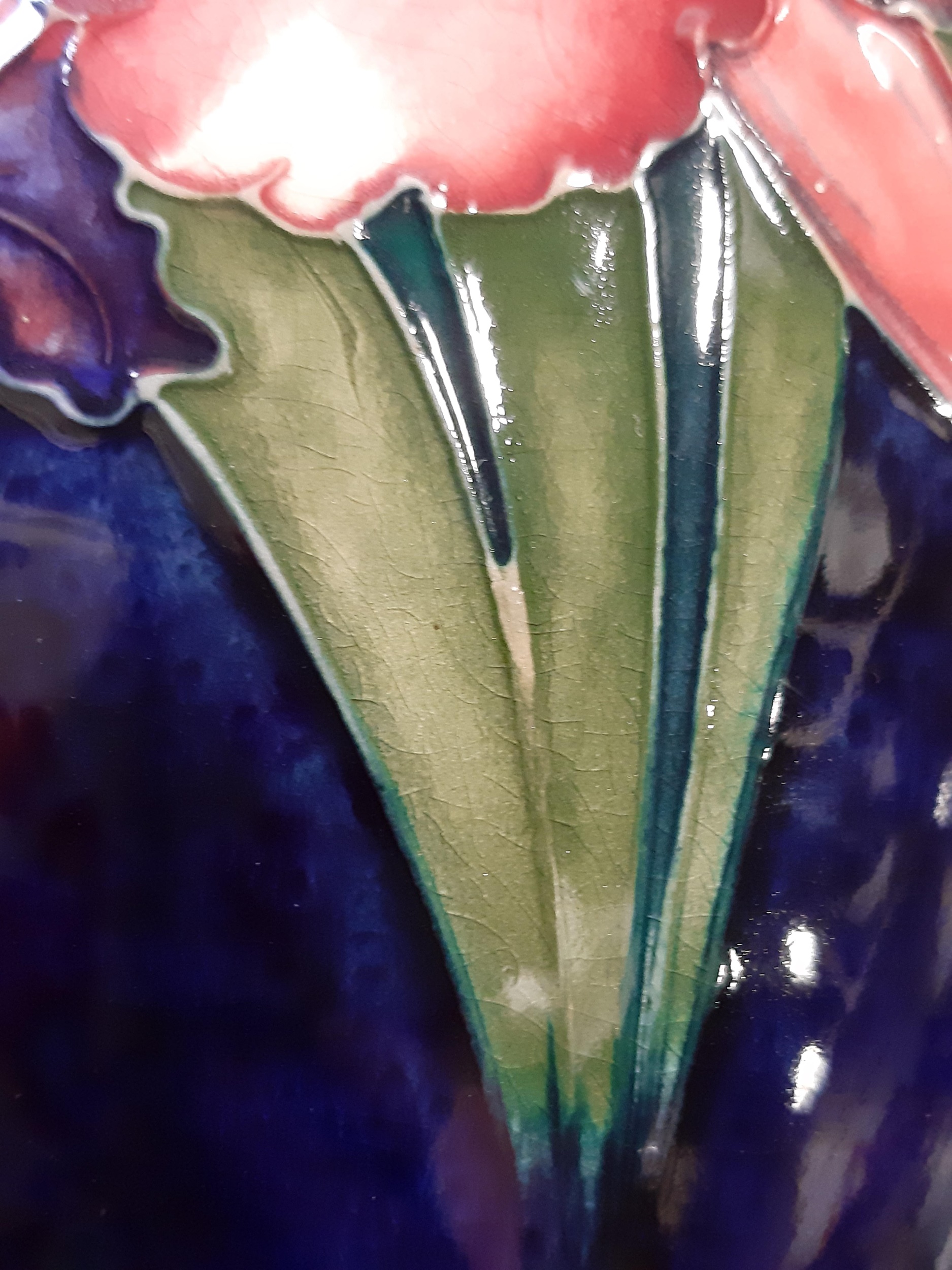Lot 42 - Moorcroft Pottery, an 'Orchid' design vase,