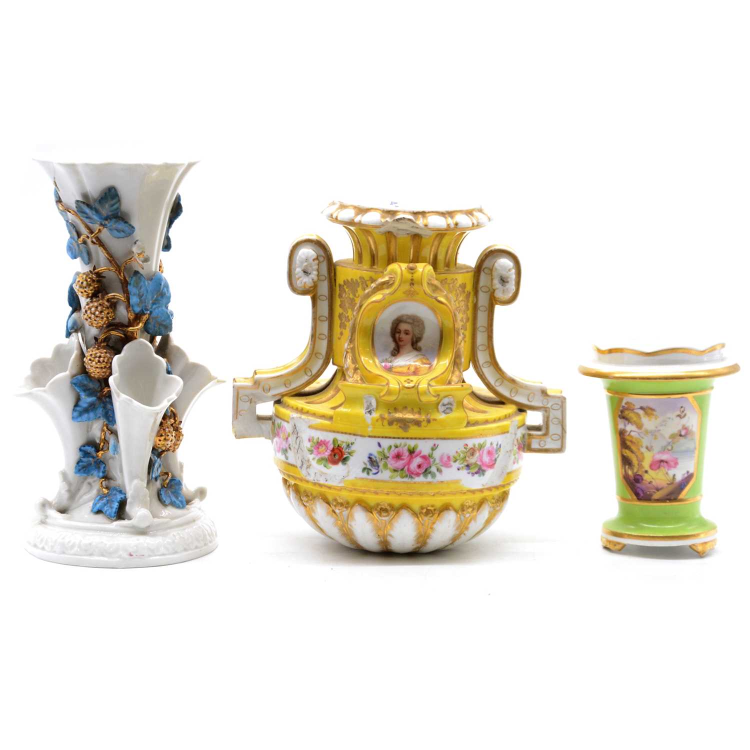 Lot 58 - Collection of French porcelain vases,