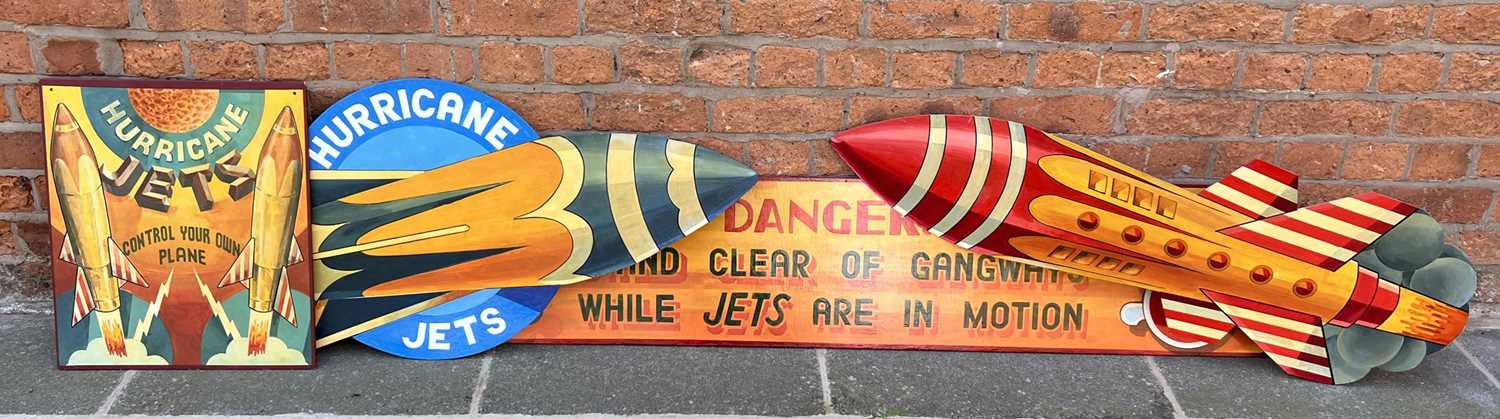 Lot 232 - Thurston Fairground; Hurricane Jets signs,