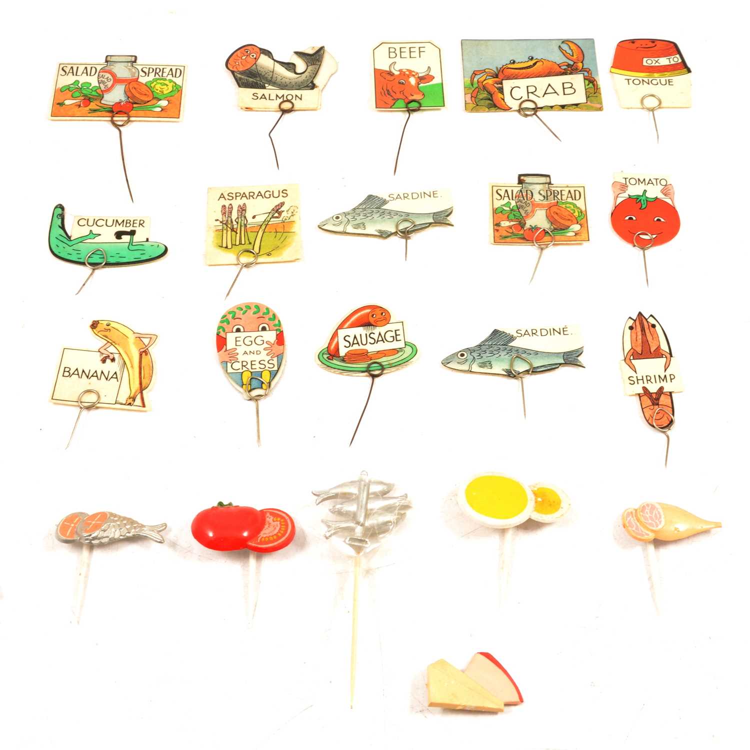 Lot 111 - Twenty one vintage sandwich markers,
