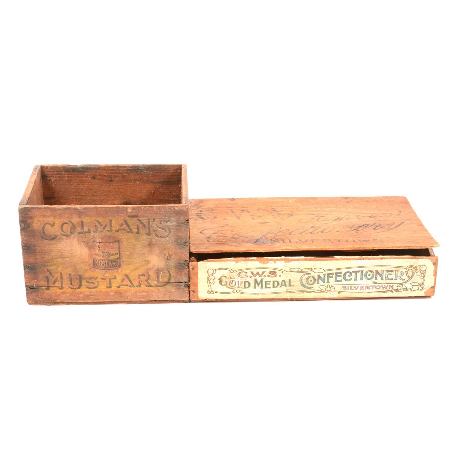 Lot 120 - Wooden advertising boxes,