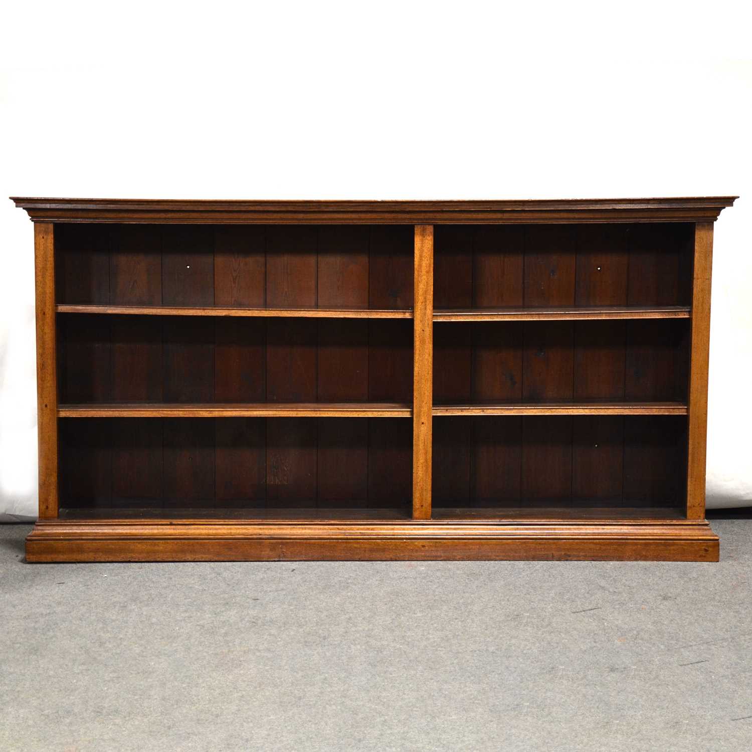 Lot 493 - Pair of walnut bookcases,