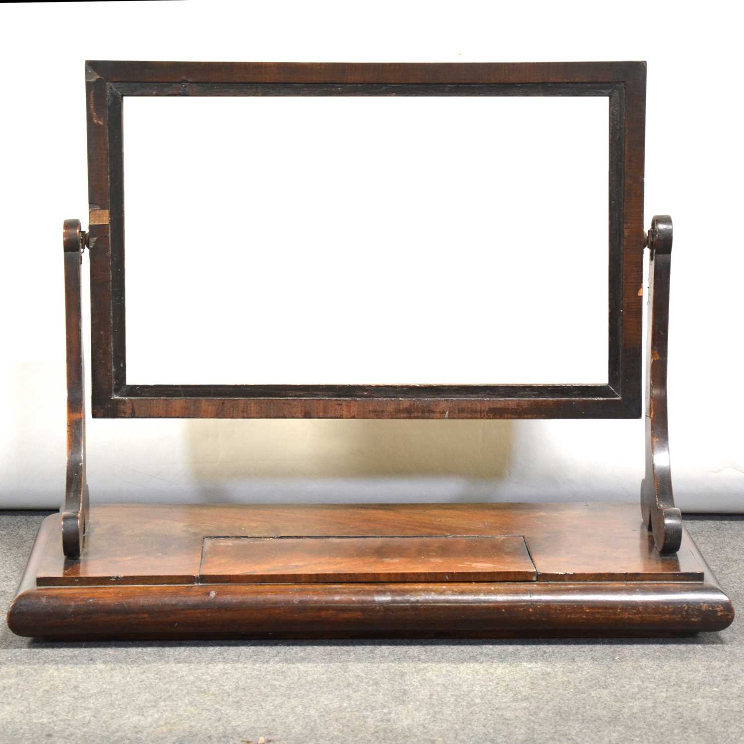 Lot 465 - William IV mahogany toilet mirror,
