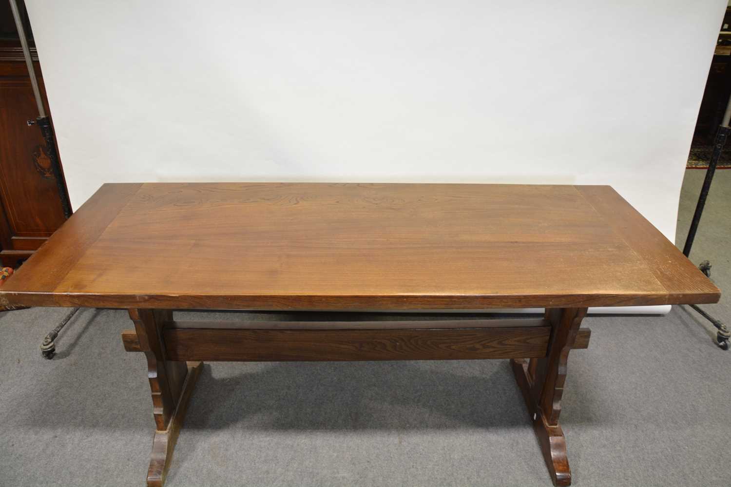 Lot 451 - Elm dining table,