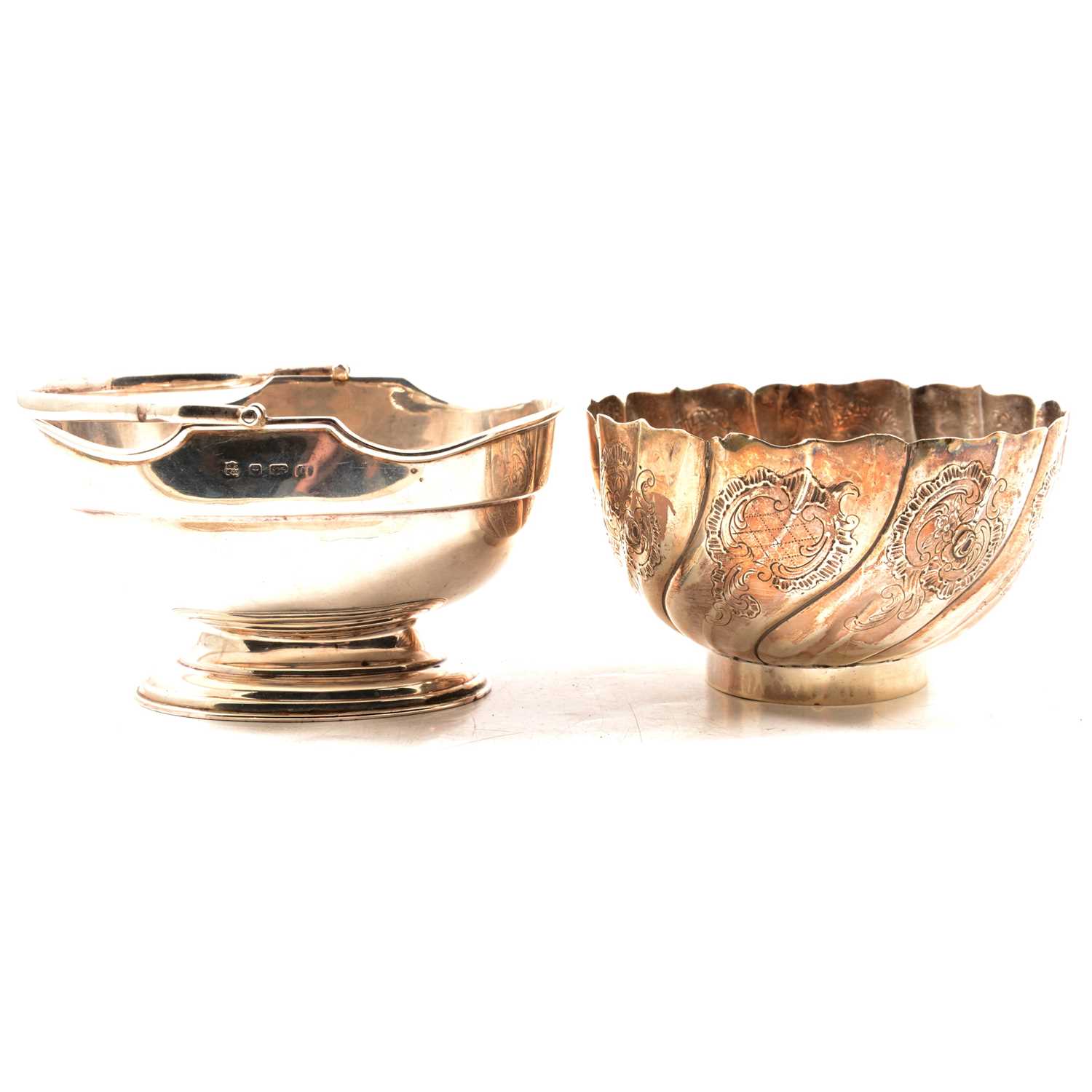 Lot 319 - Two silver sugar bowls,