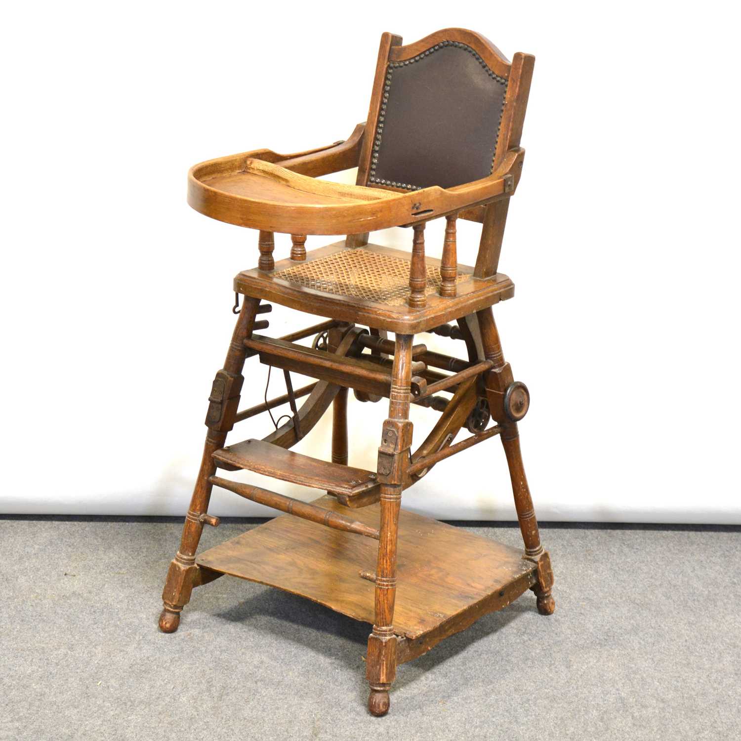 Lot 496 - A child's metamorphic high chair,