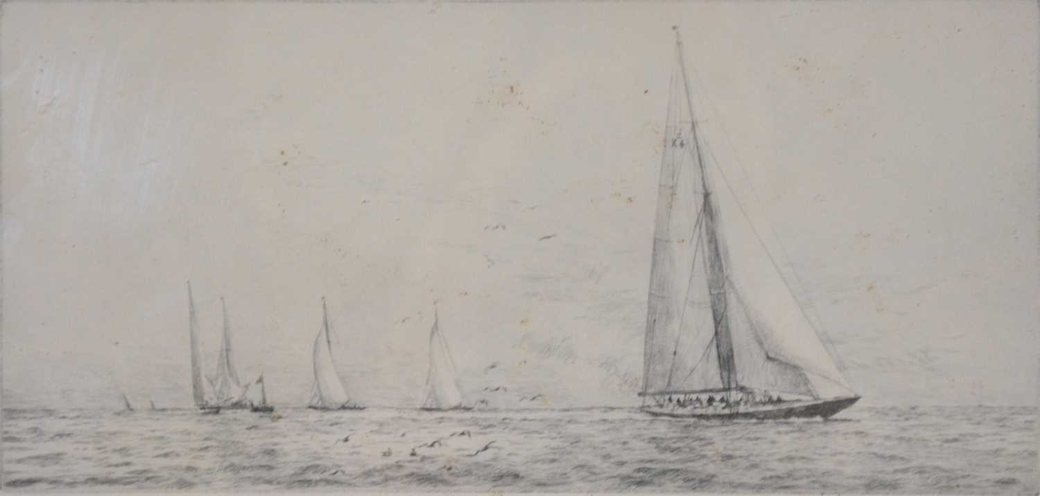 Lot 380 - Rowland Langmaid, four maritine etchings,
