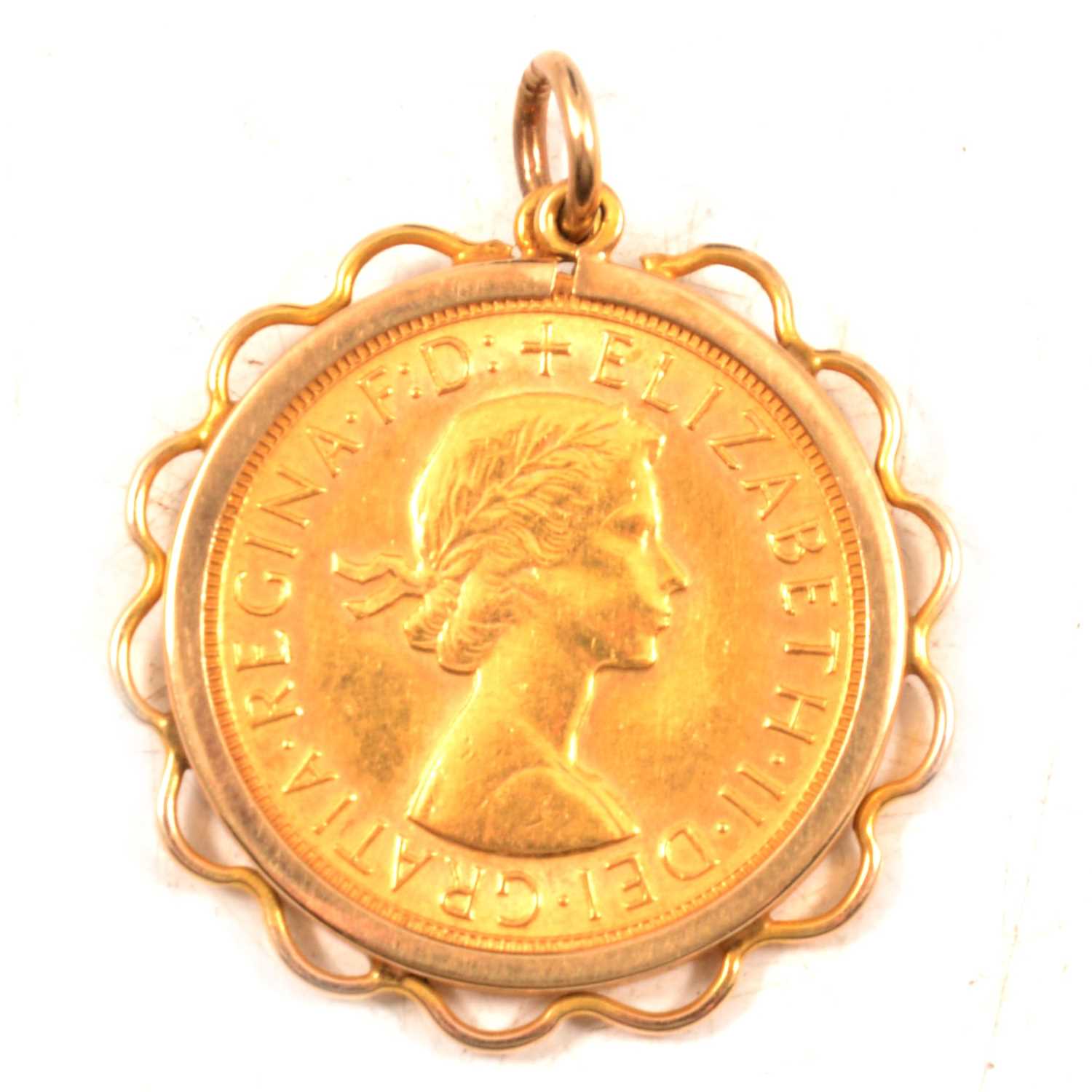 Lot 132 - A Gold Full Sovereign Coin pendant,