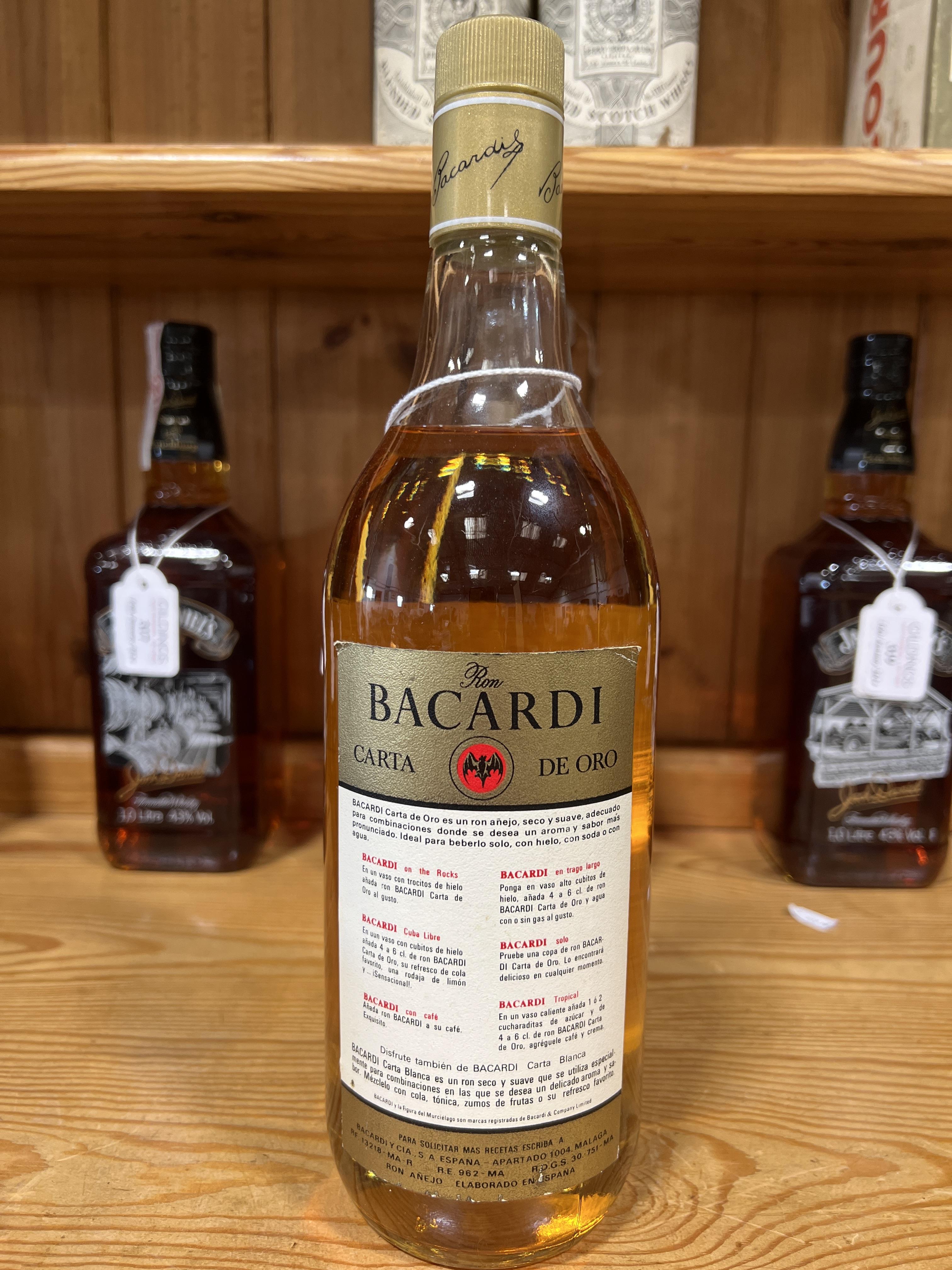 Lot 311 - Bacardi Carta de Oro Rum, early 1980s