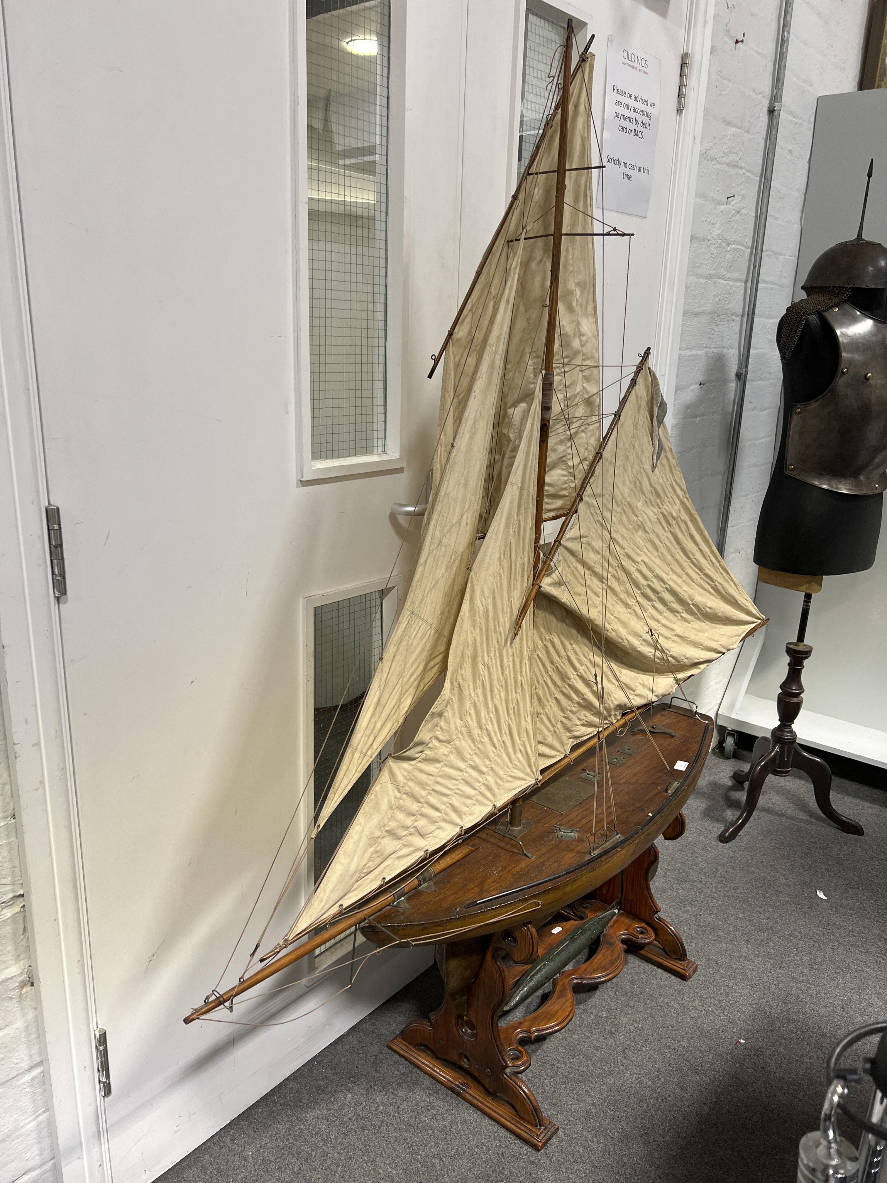 Lot 761 - Victorian bullet keel pond yacht,