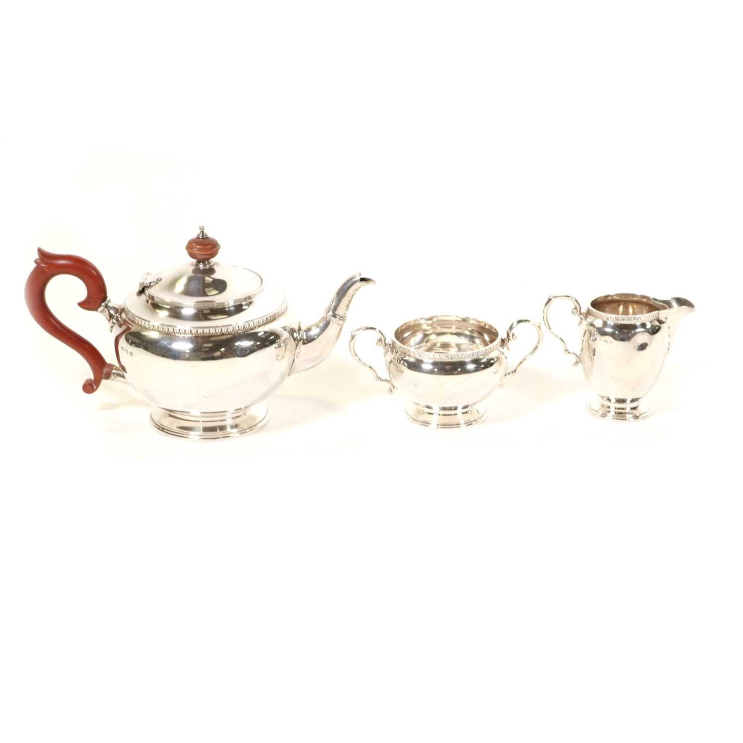 Lot 740 - Silver bachelor's teaset,