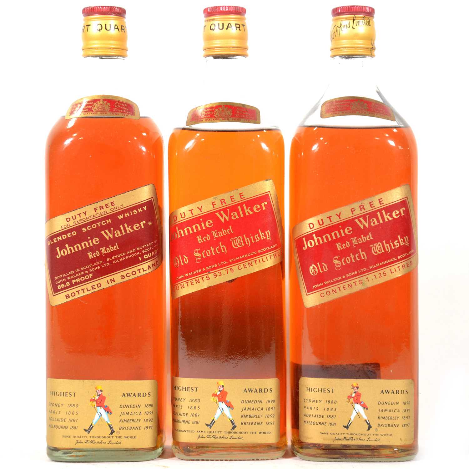 Lot 310 - Johnnie Walker, Red Label, three 1970s