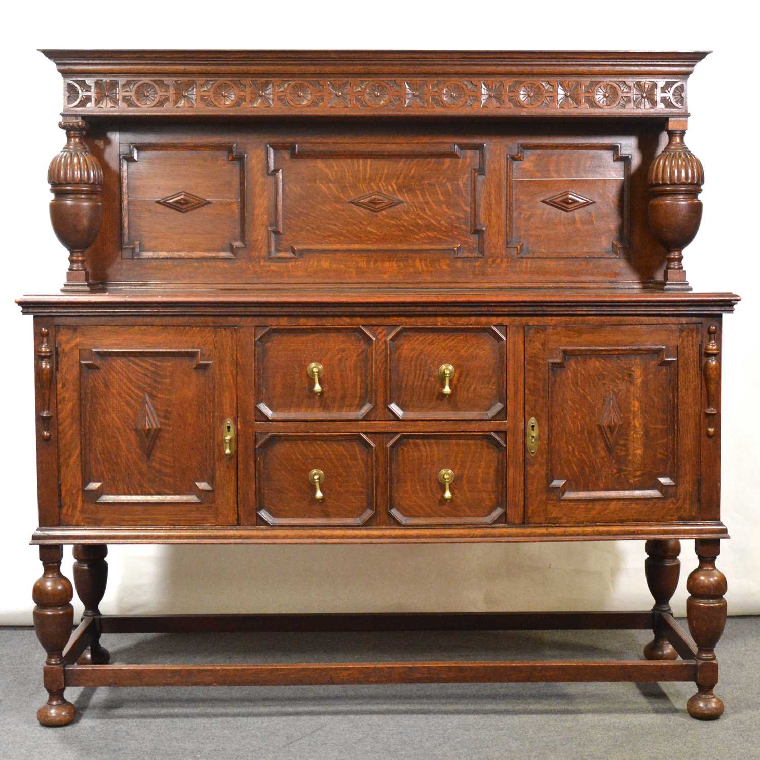 Lot 445 - Oak sideboard, 1930’s,