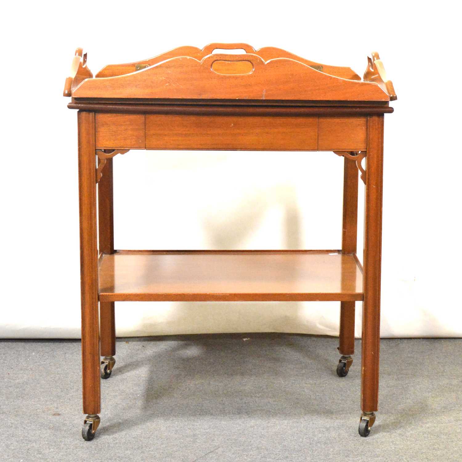 Lot 342 - Mahogany butlers trolley,