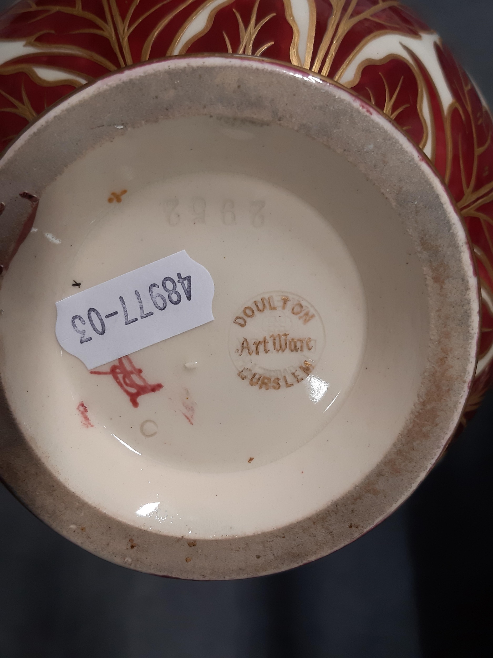 Lot 19 - Doulton Burslem Faience 'Art Ware' vase,