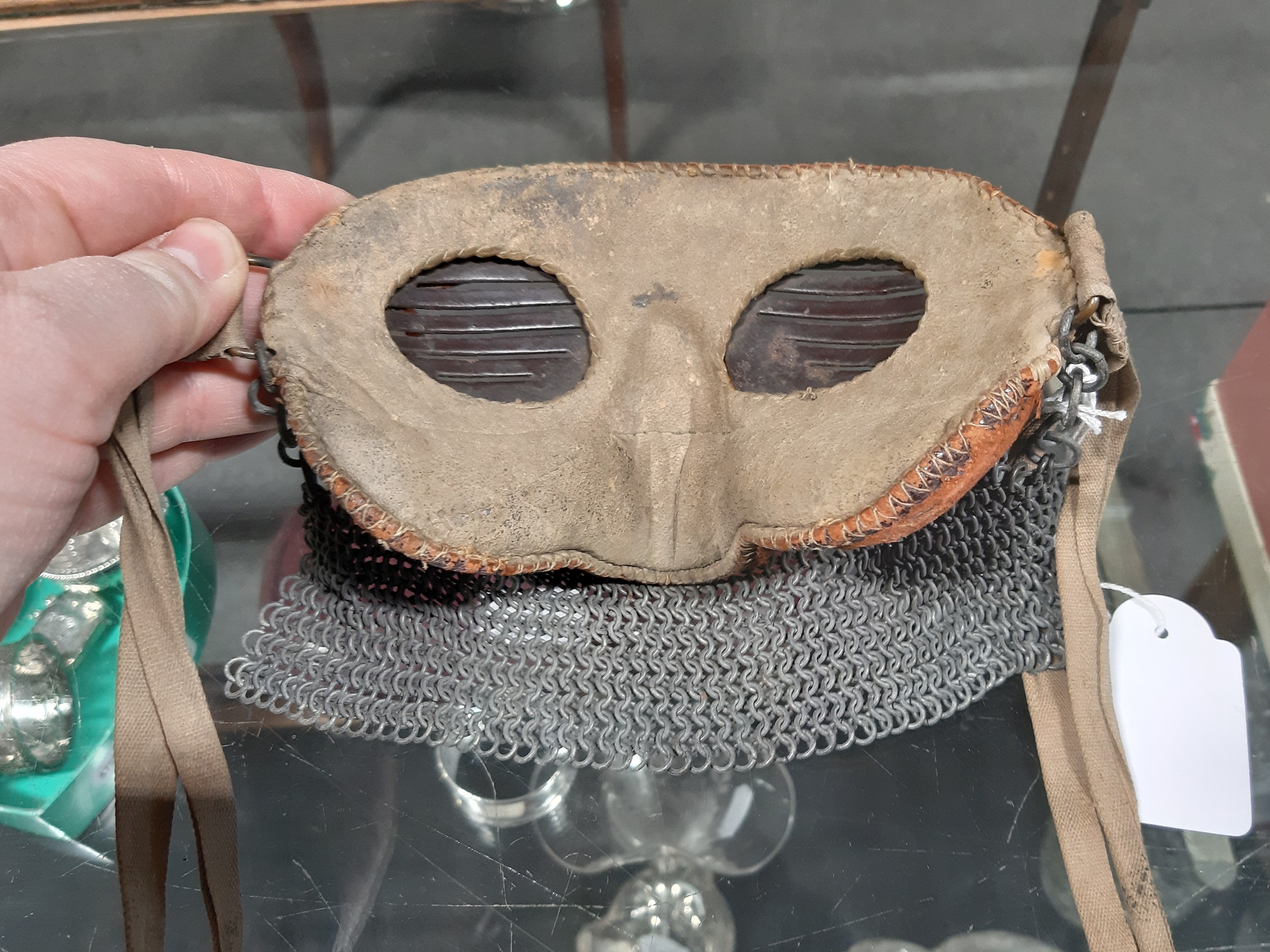 Lot 130 - WWI Tank Crew splatter mask,