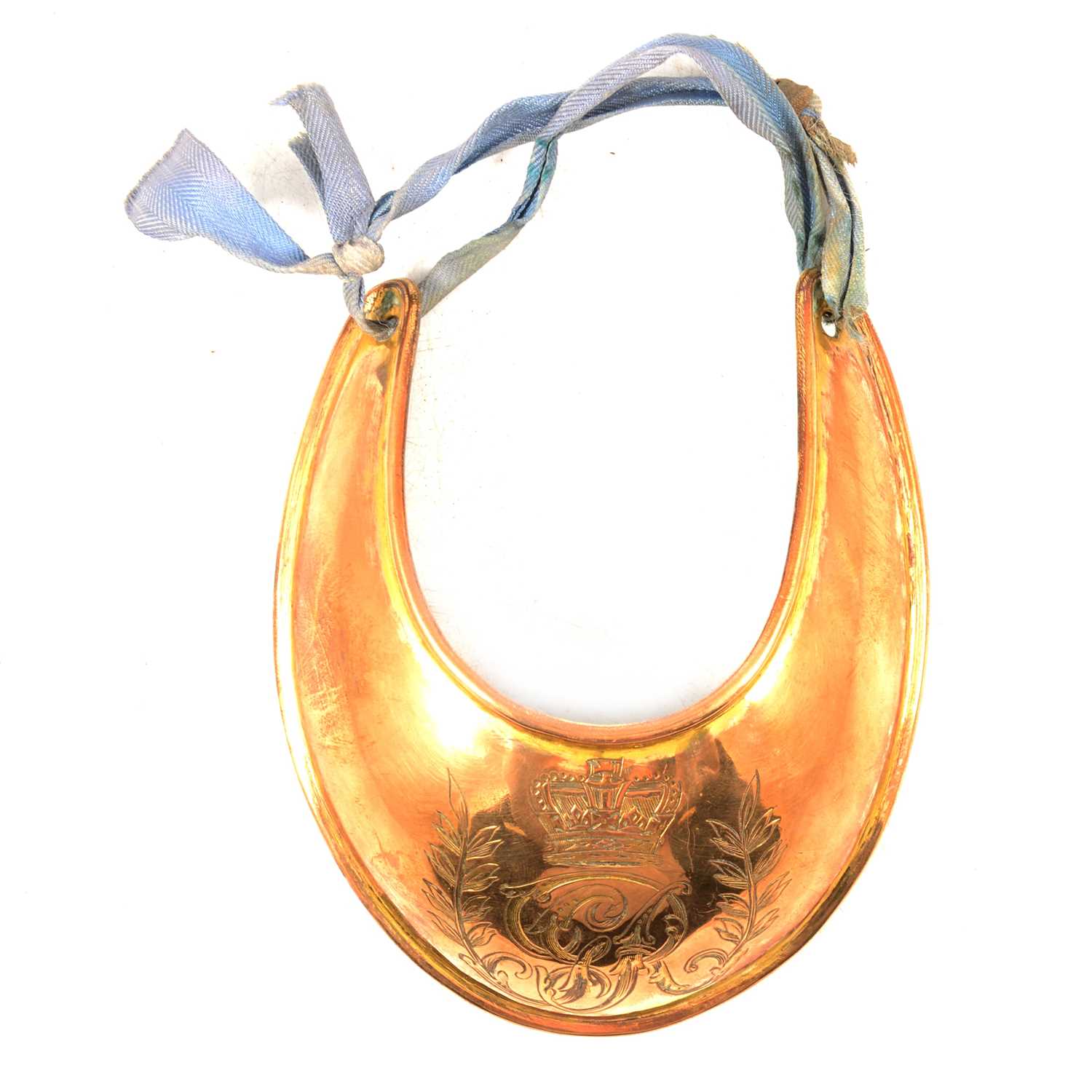 Lot 131 - George III brass gorget,