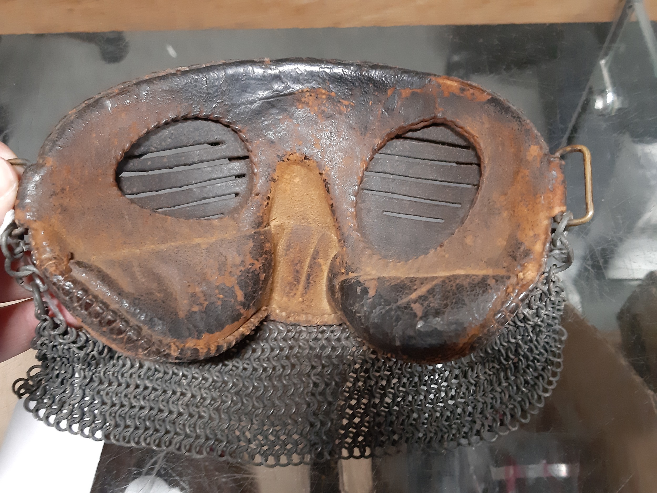 Lot 130 - WWI Tank Crew splatter mask,