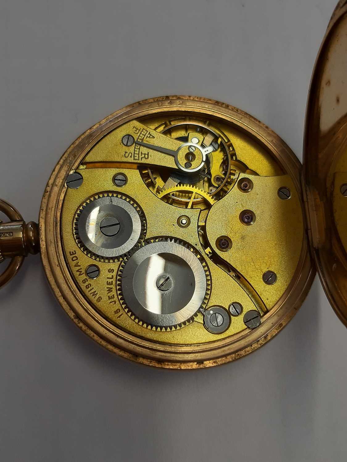 Lot 289 - 9ct gold pocket watch,