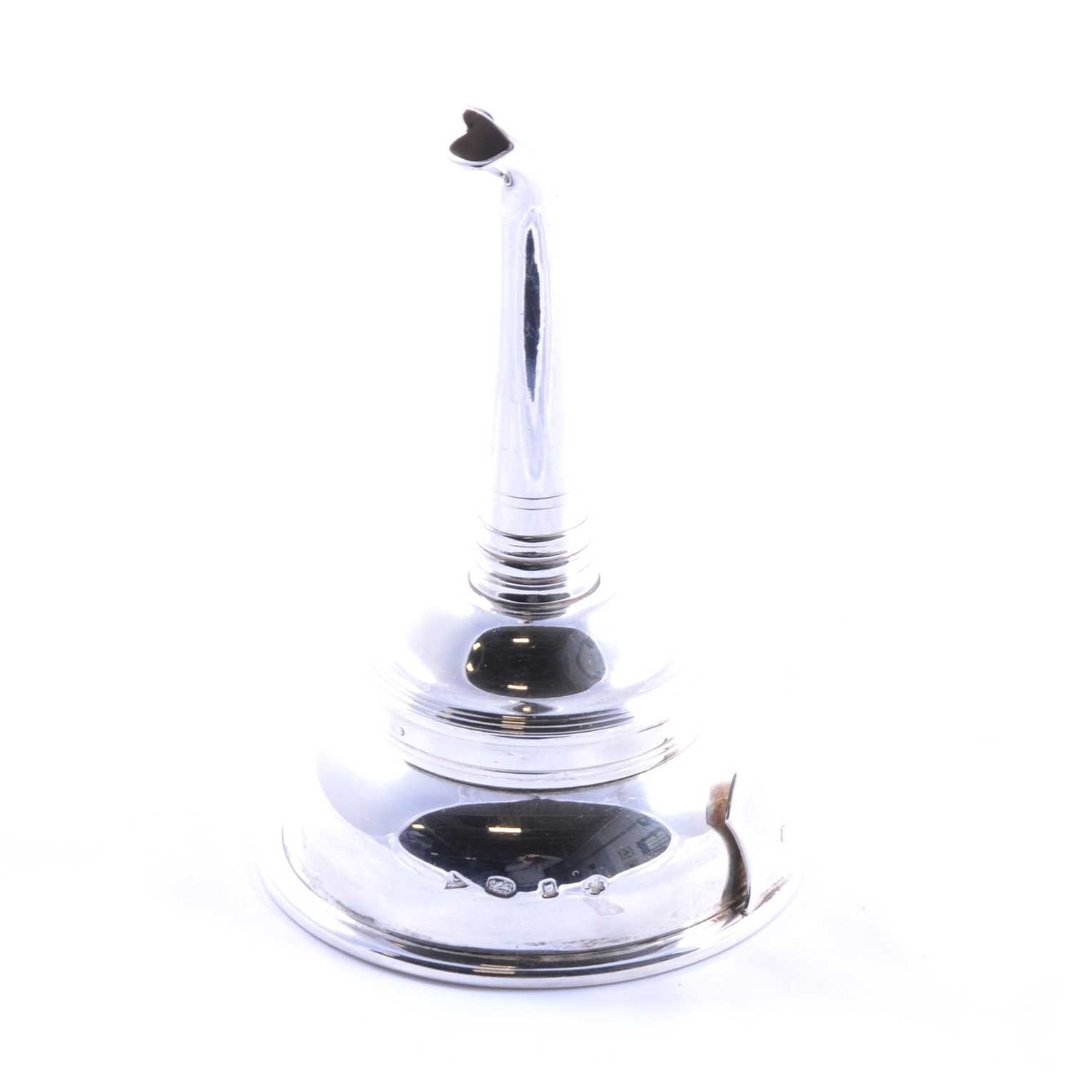 Lot 213 - Modern silver wine funnel, JAC, London 2000