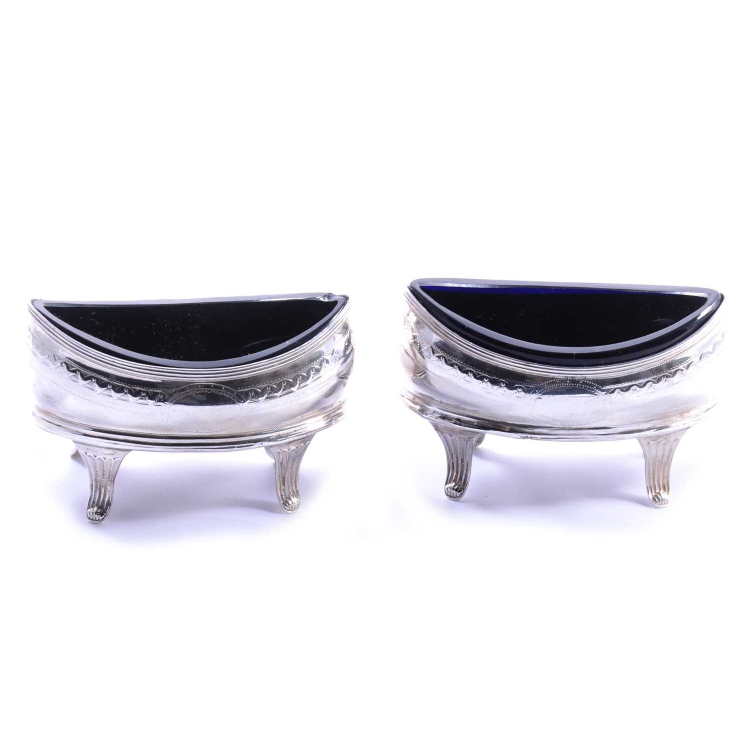 Lot 212 - Pair of George III silver salts, Peter, Ann