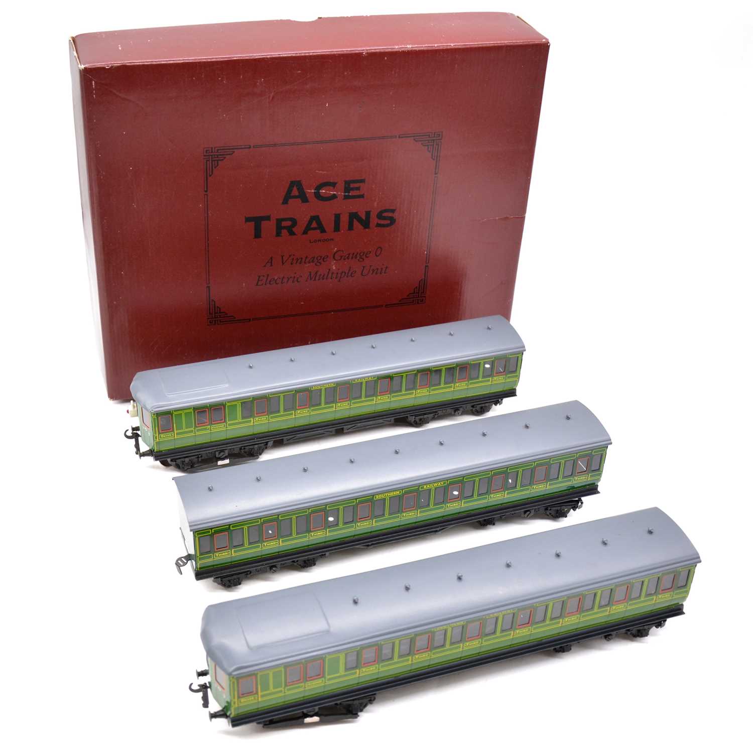 Lot 231 - ACE trains O gauge EMU three-car set, boxed
