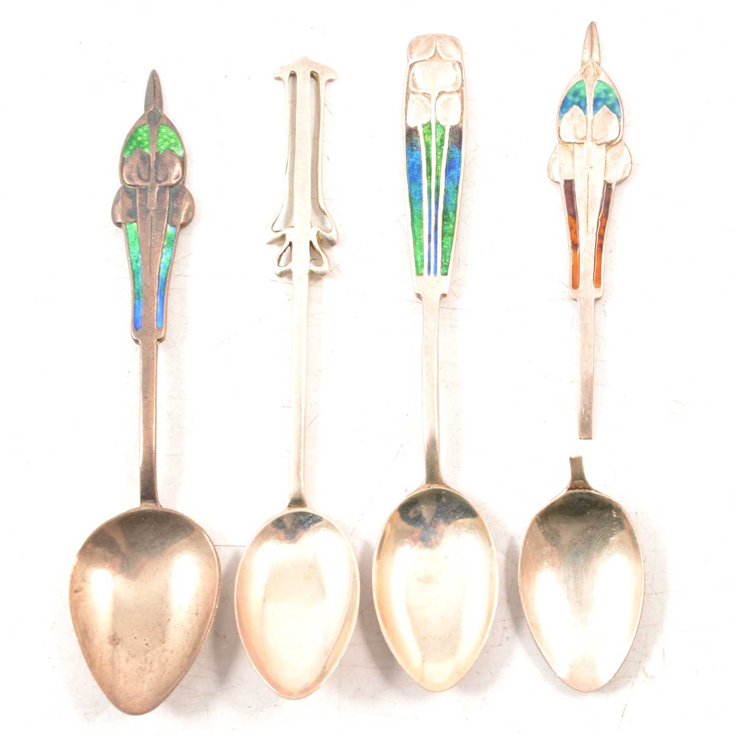 Lot 295 - Art Nouveau silver spoons,