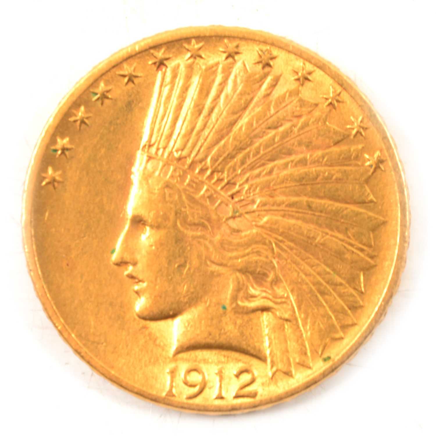 Lot 284 - A Gold Ten Dollar ($10) Coin, USA 1912.