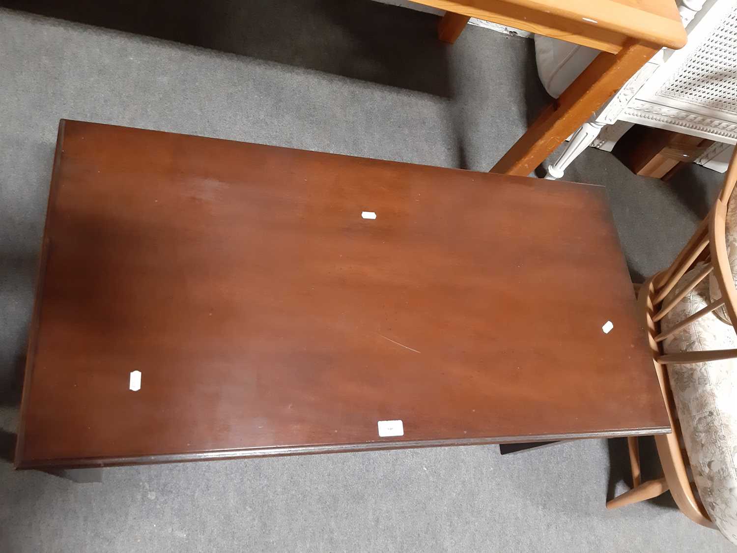 Lot 540 - Mahogany coffee table by Haselbech Oak,