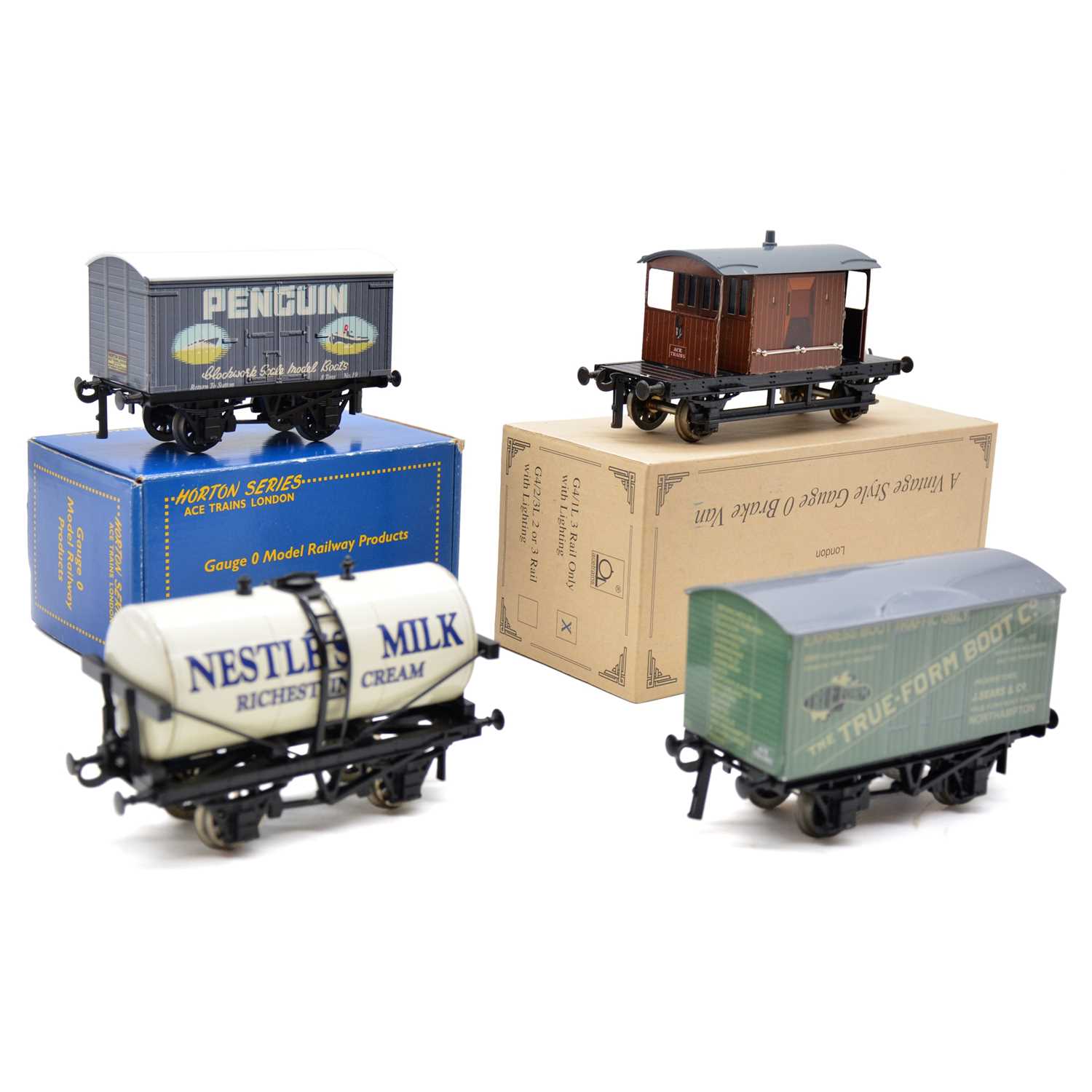 Lot 226 - Four ACE trains O gauge freight wagons, some