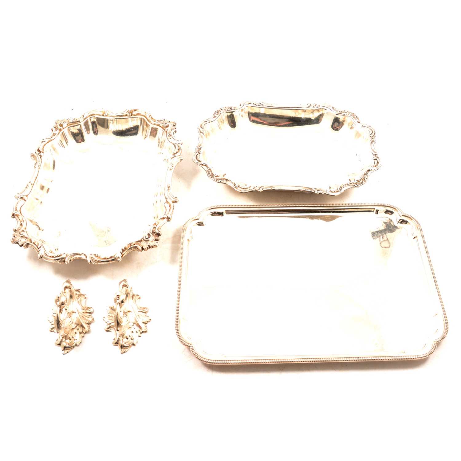 Lot 187 - Set of four matched silver-plated entree