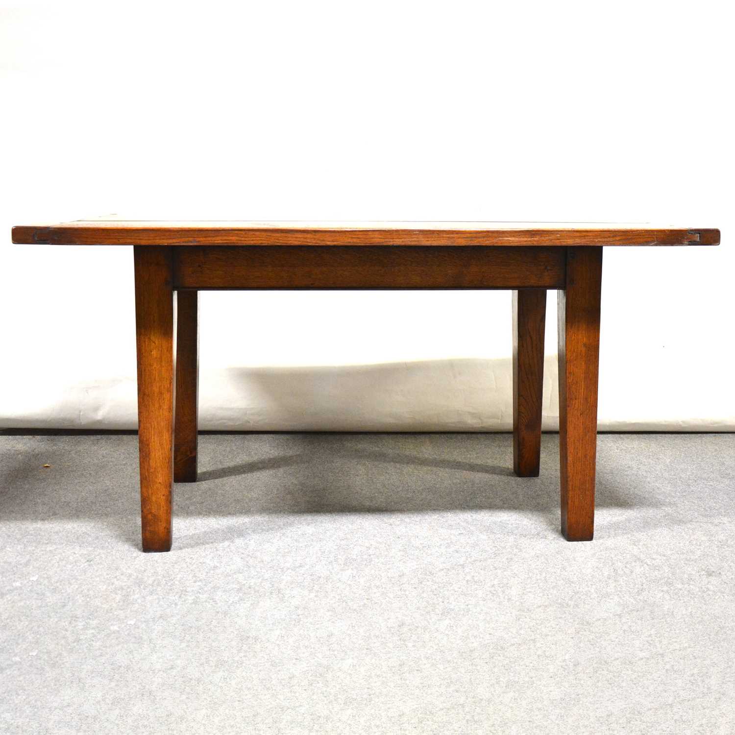 Lot 442 - Haselbech oak dining table,