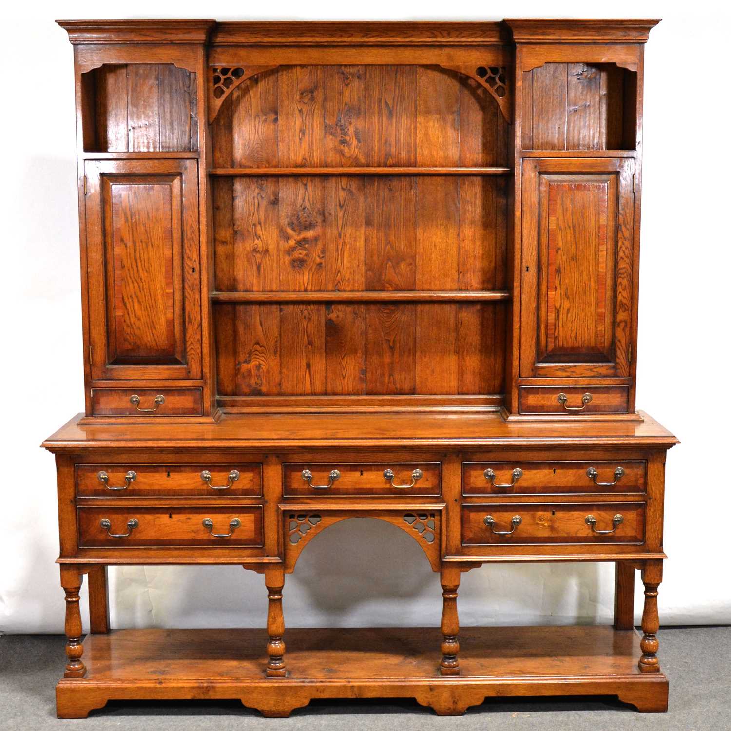 Lot 551 - Haselbech Oak oak and mahogany dresser,