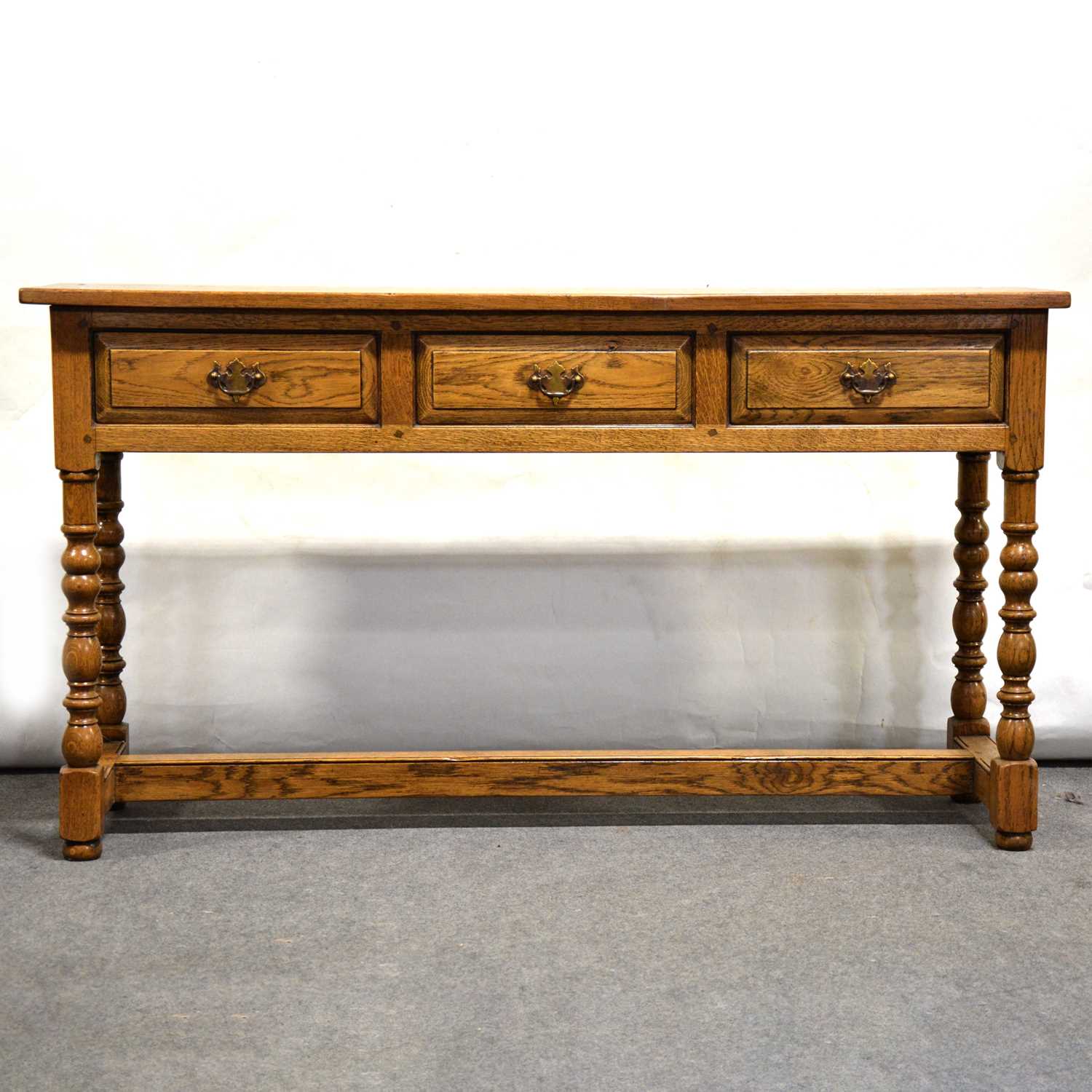 Lot 513 - Haselbech oak dresser base,
