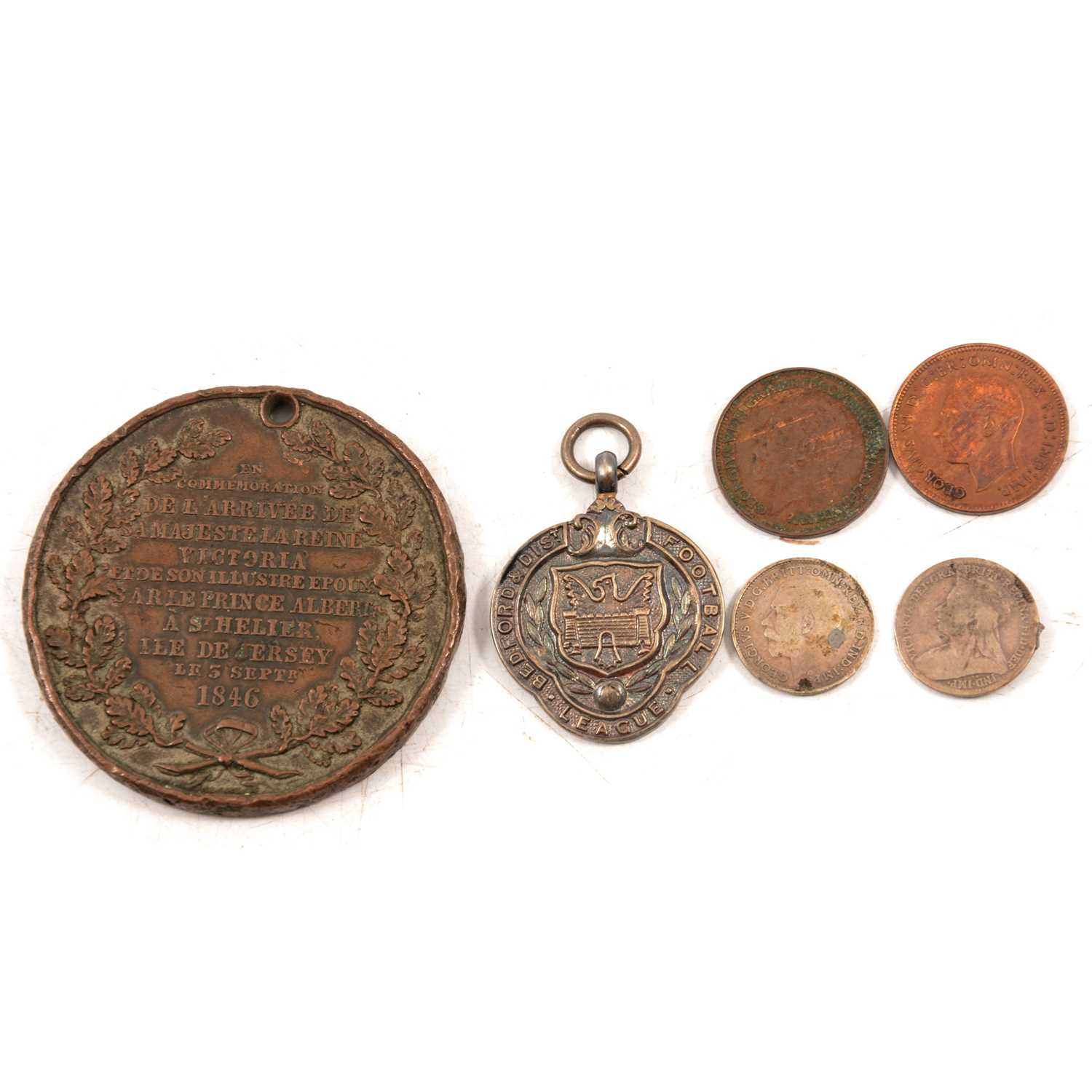 Lot 250 - Collection of coins, gaming tokens, royal