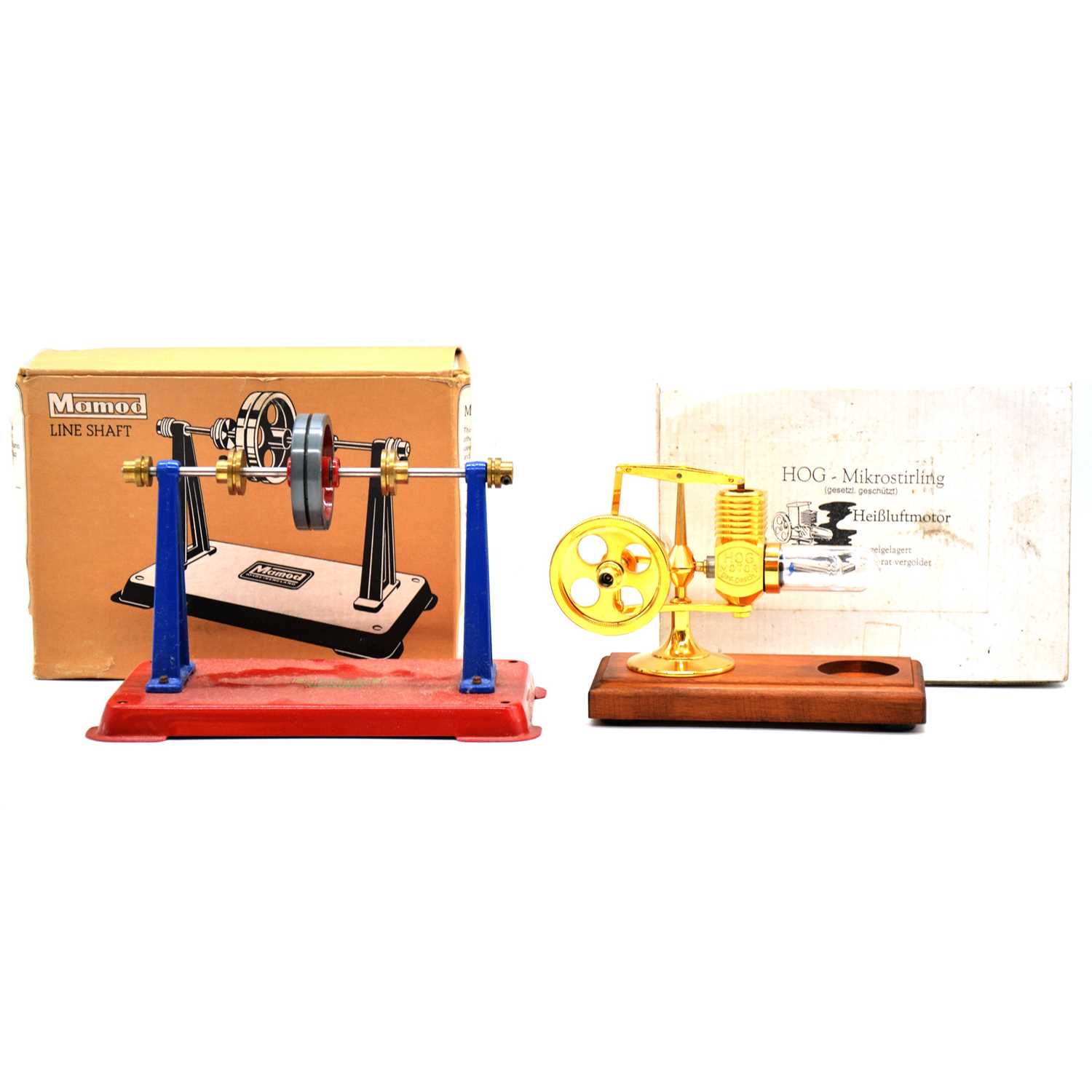 Lot 448 - Nauticalia gold plated Stirling steam engine