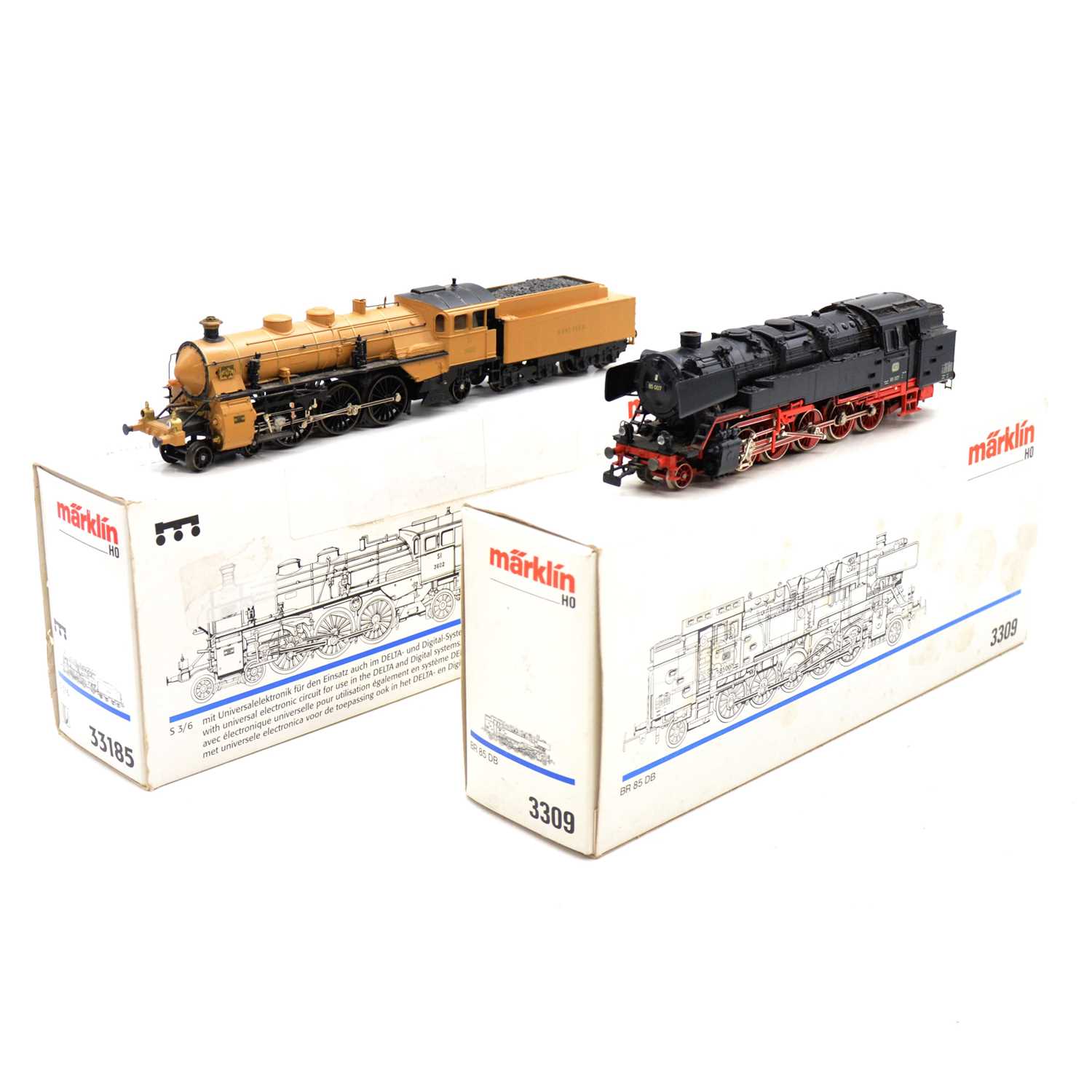 Lot 401 - Two Marklin HO gauge locomotives, boxed