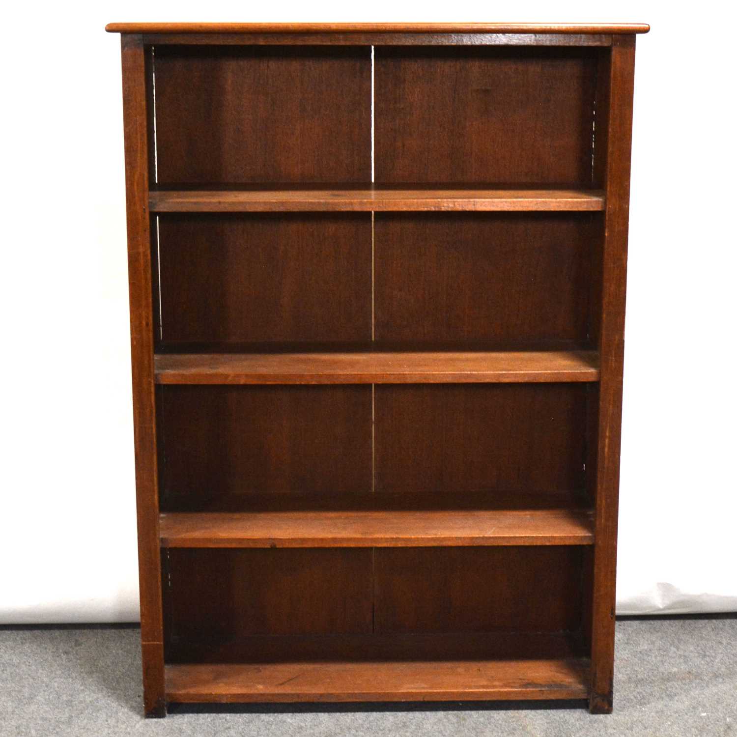 Lot 385 - Oak open bookcase,