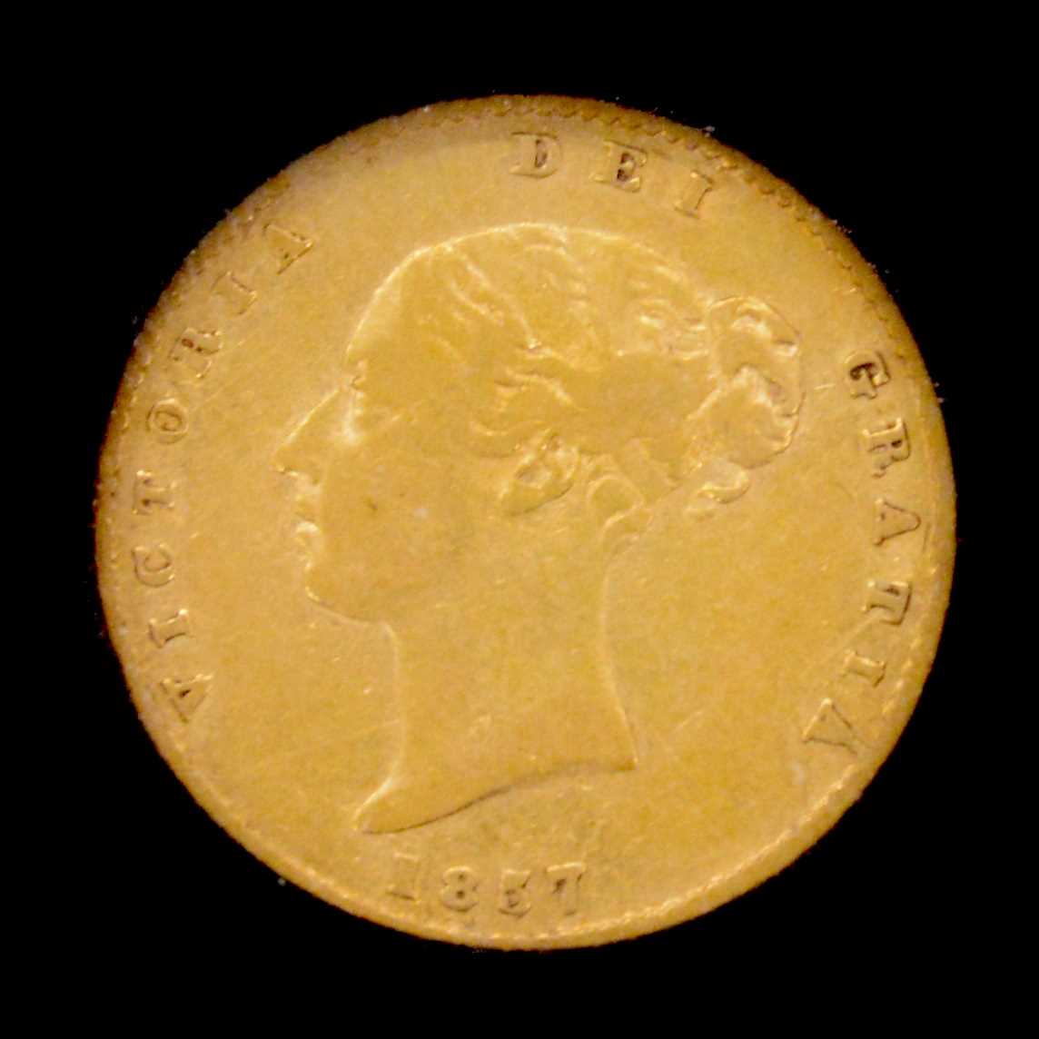 Lot 325 - A Gold Half Sovereign Coin, Victoria Young