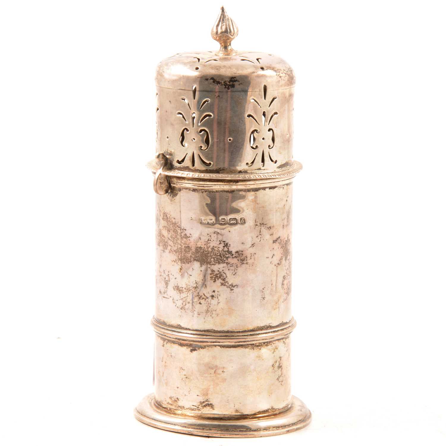 Lot 157 - Silver lighthouse sugar sifter,