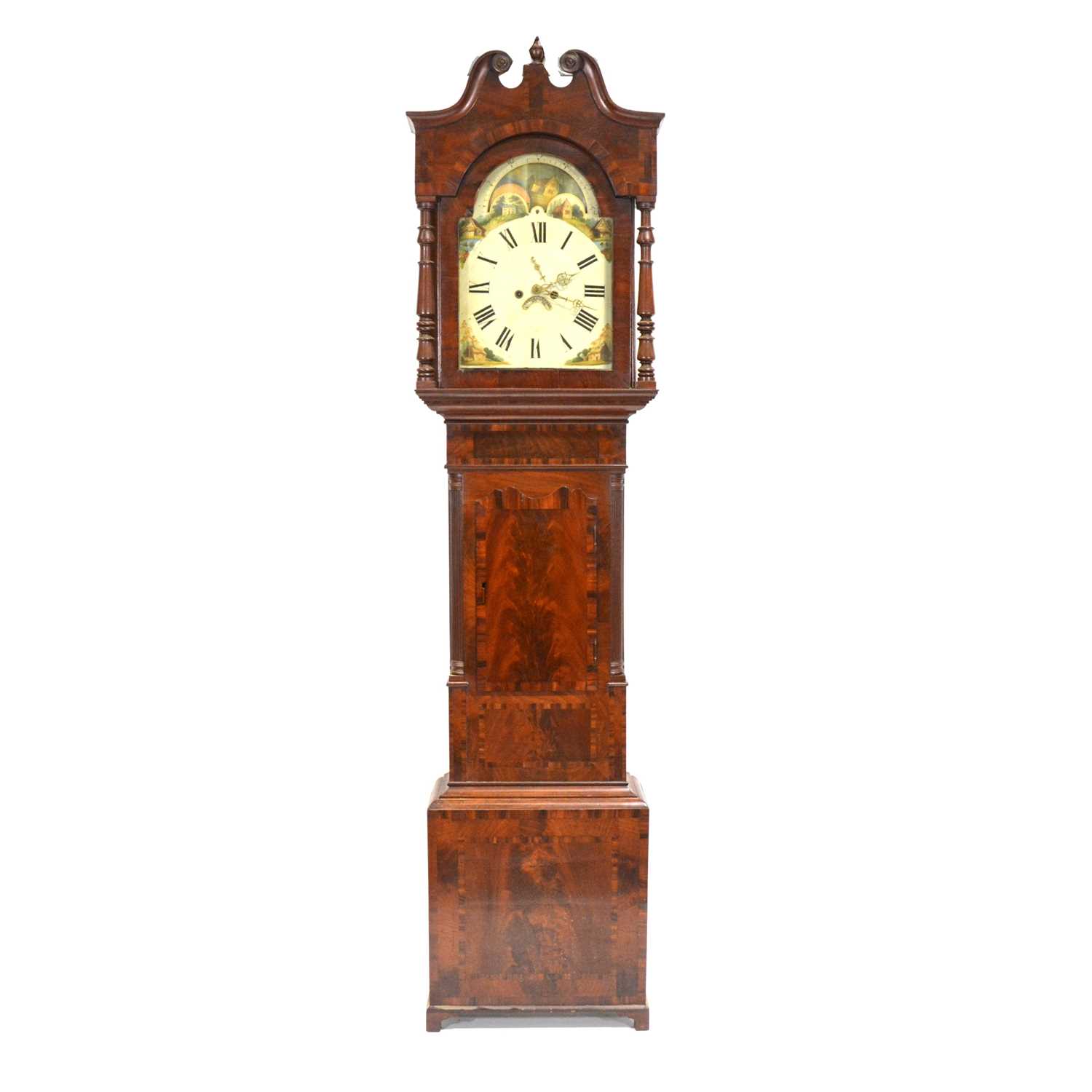 Lot 430 - Mahogany longcase clock,