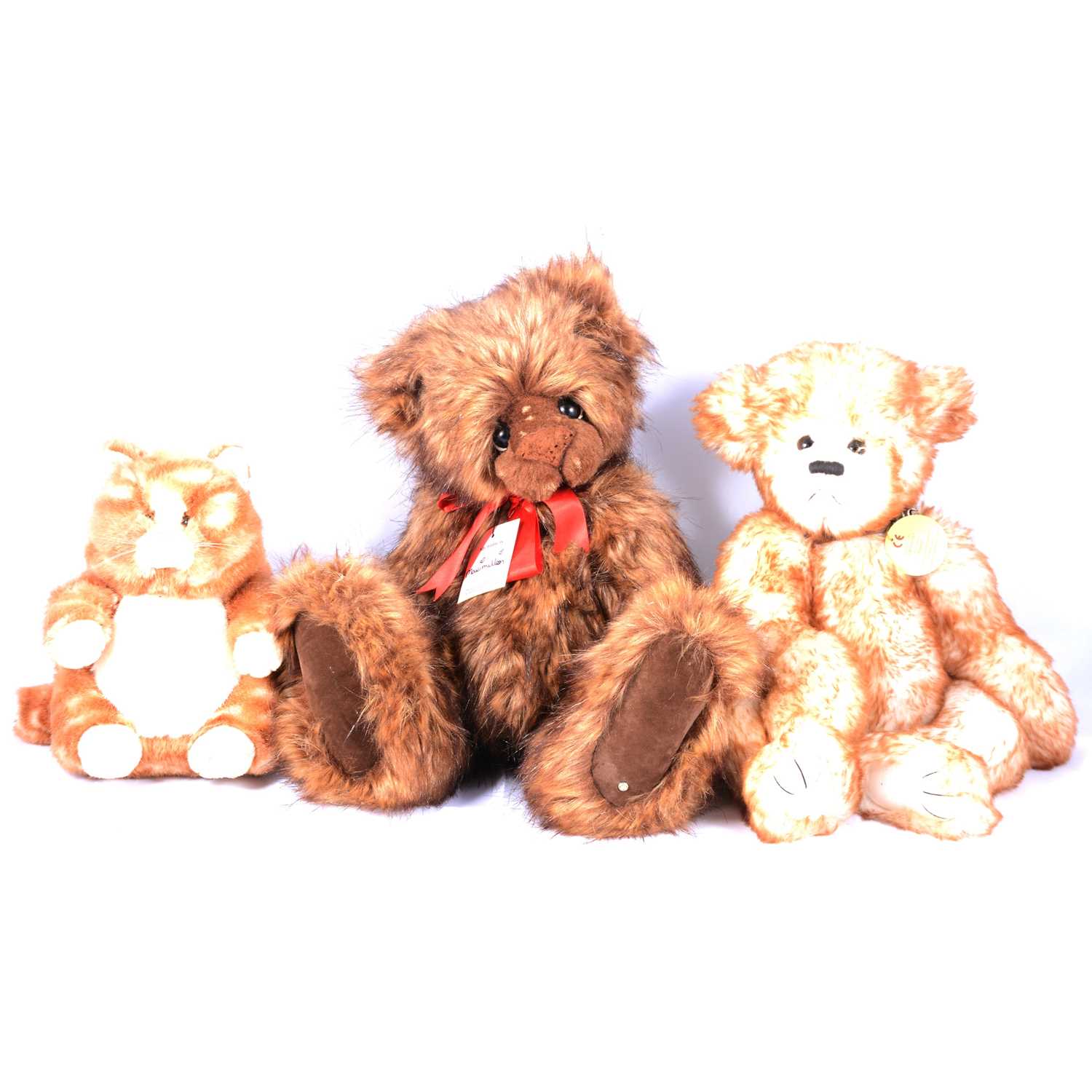 Lot 109 - Nine bears and soft toys, including Charlie